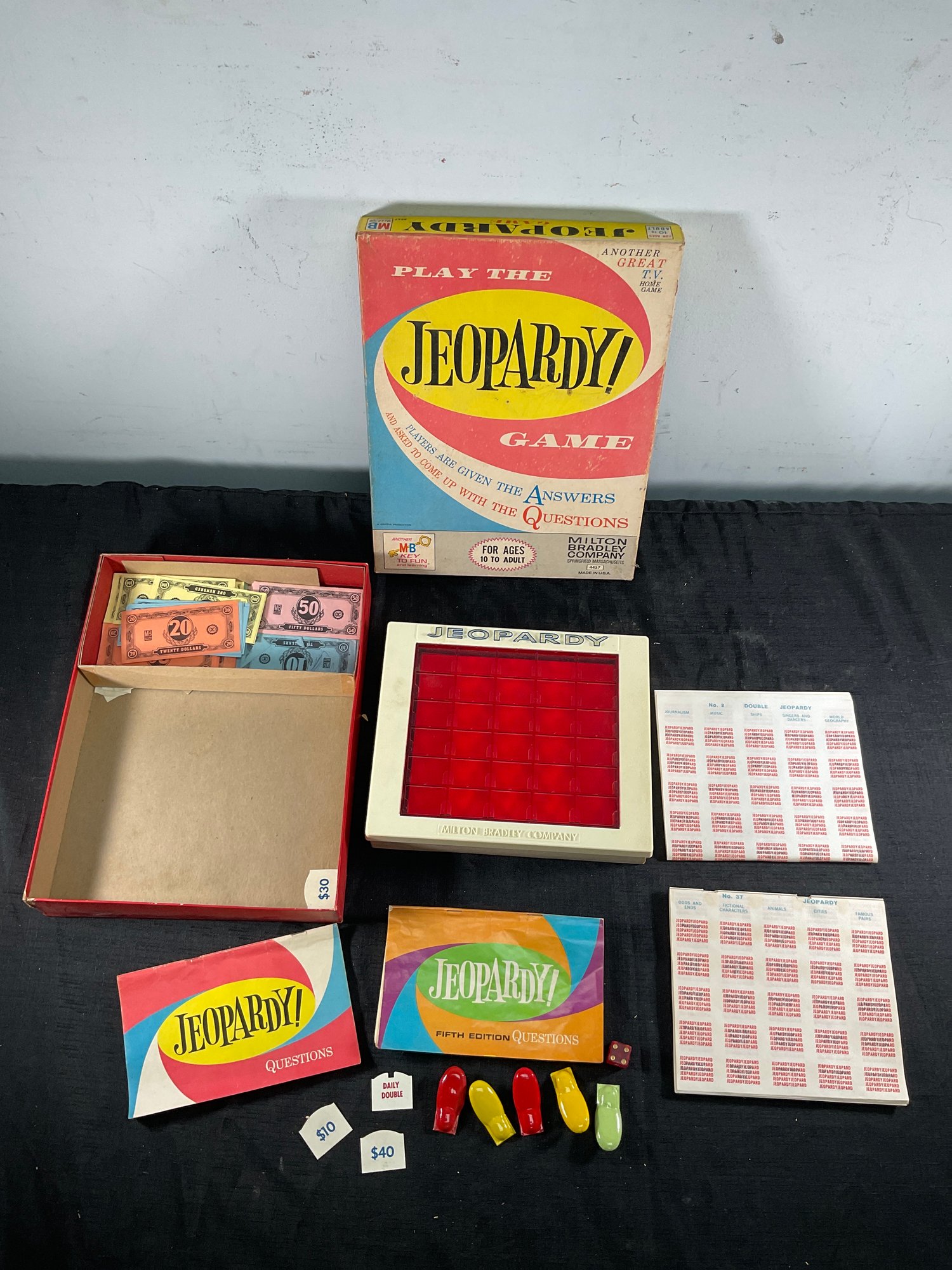Vintage Boardgame - Play The Jeopardy Game!, Milton Bradley, 1964 - Ref ...