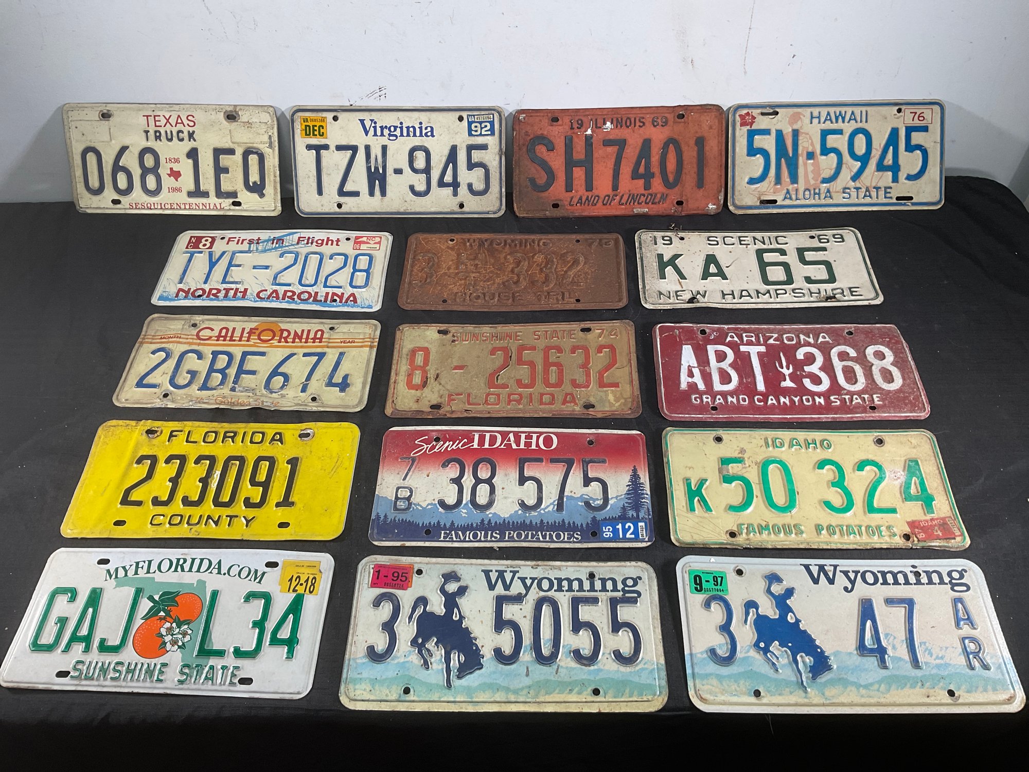 16 License Plates, Various States And Years - See Photos - Ref#Gt34 ...