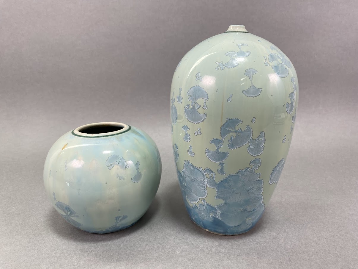 Two Robbrecht (robert) Troost Hawaiian"Crystalline Porcelain" Vases ...