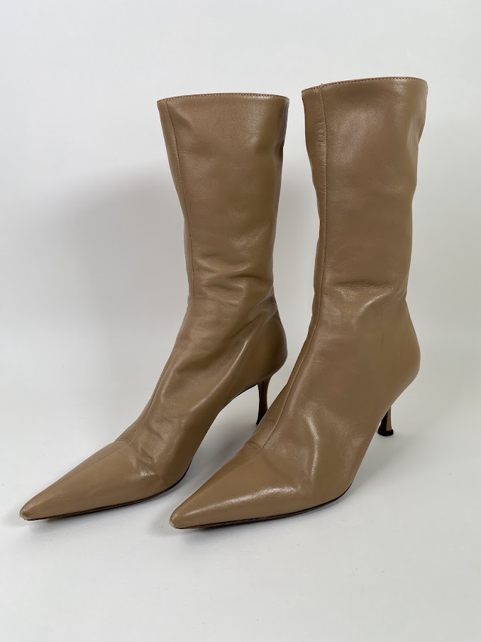Vero Cuoio Size 39 Leather Calf Height Boot In Camel #12480 ...