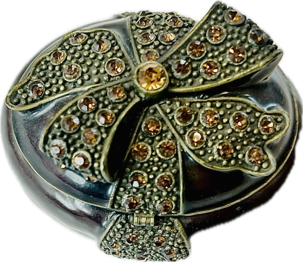 Enamel Trinket Box With Hinged Lid & Magnetic Closure #29926 ...