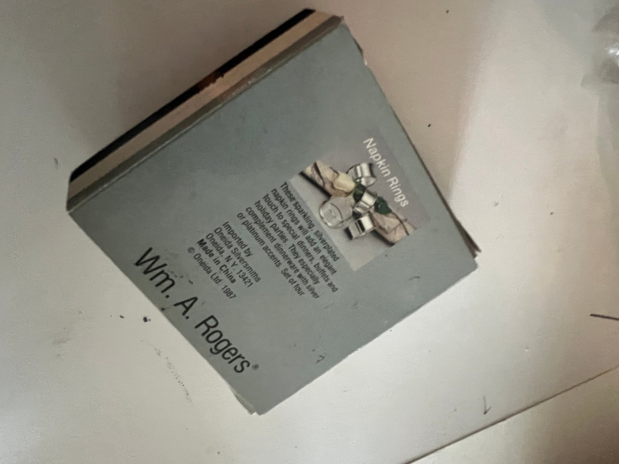 Silver Plate Napkin Rings With Original Box By William Rogers #31710 ...