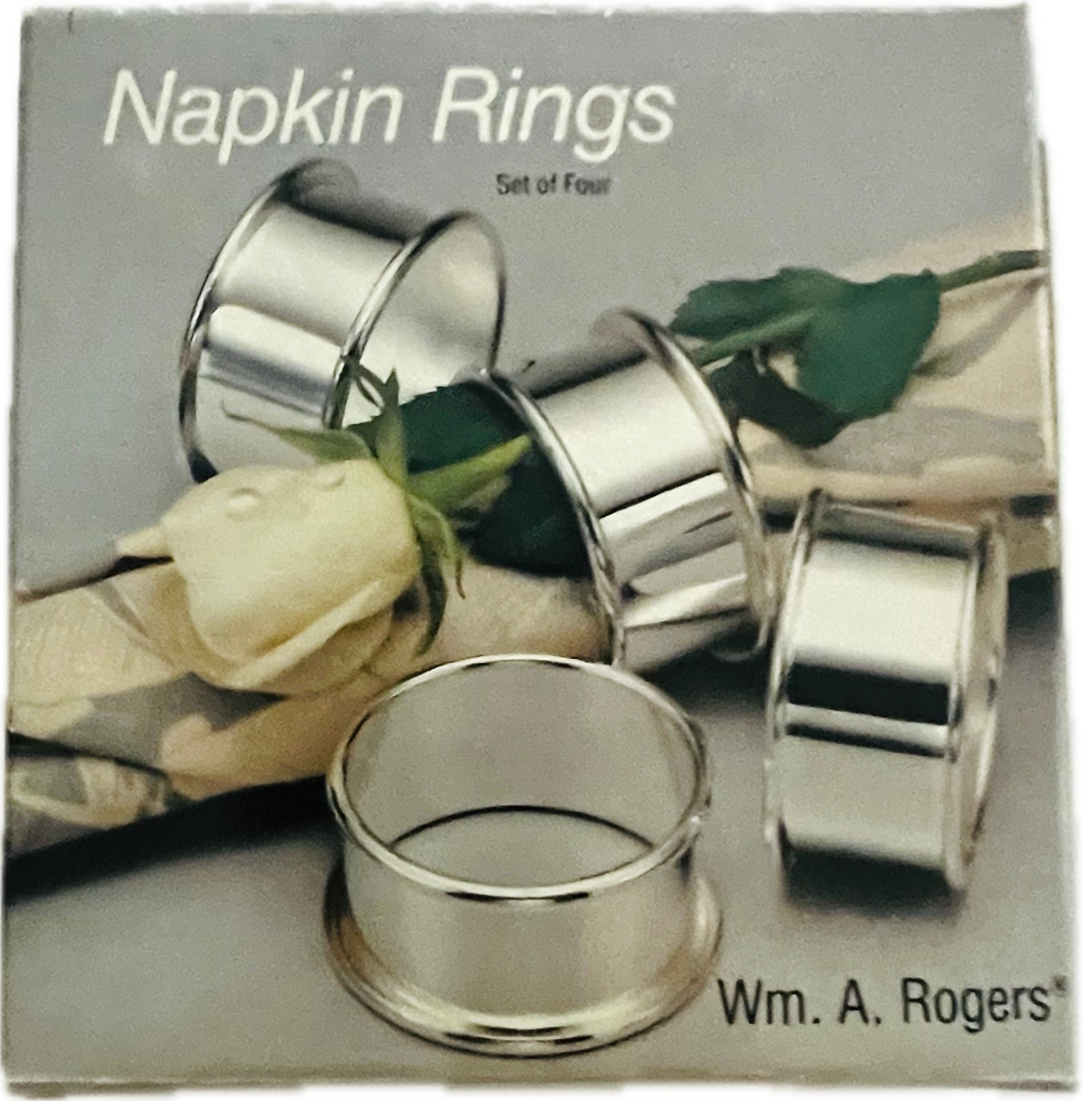 Silver Plate Napkin Rings With Original Box By William Rogers #31710 ...