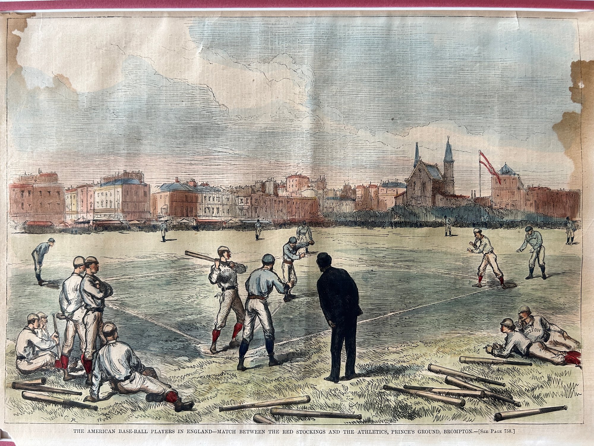1874 ORIGINAL - British Baseball Players - Newspaper Image #22784 ...