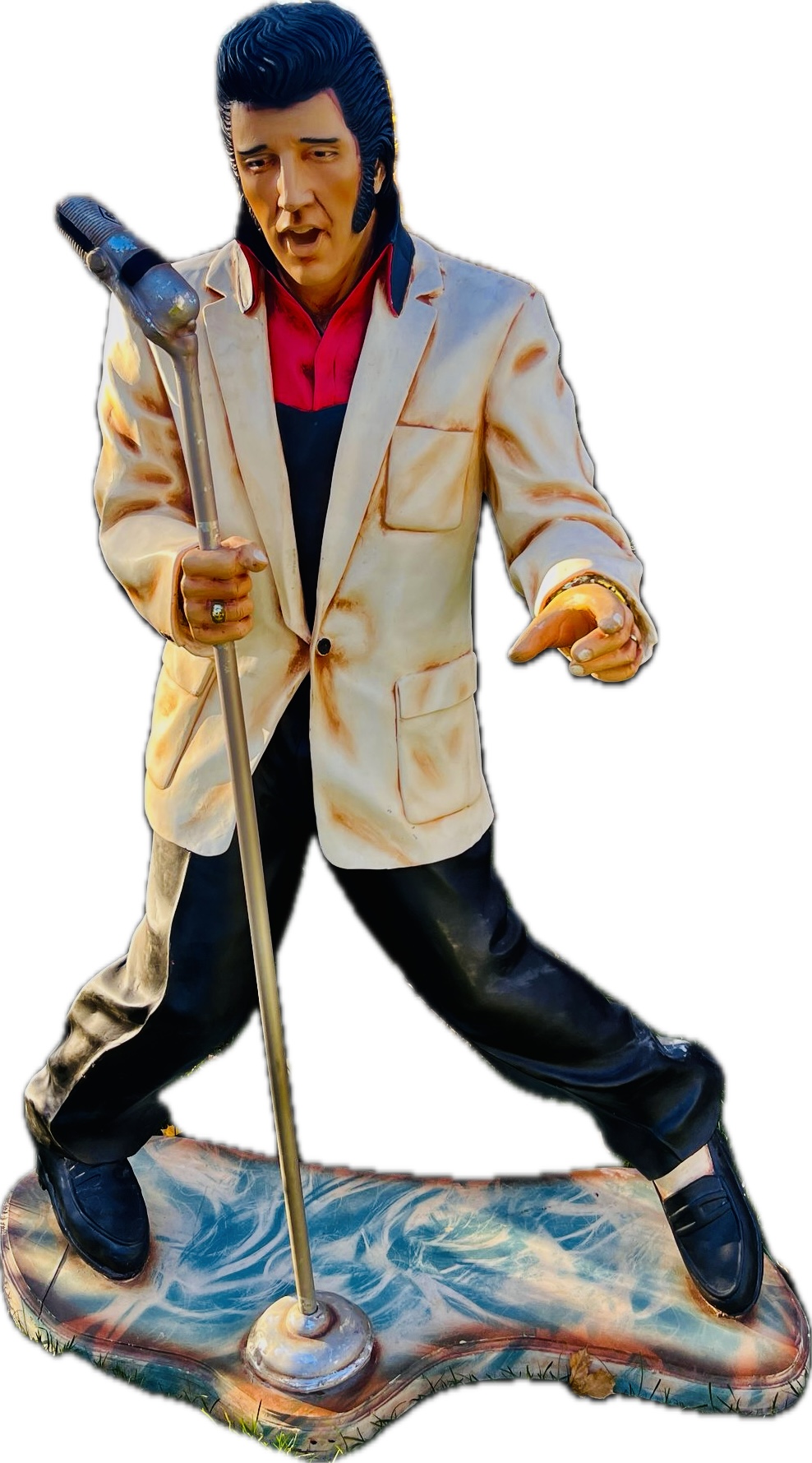 Elvis Presley At Microphone Statue -Lifesize! #28970 | Auctionninja.com