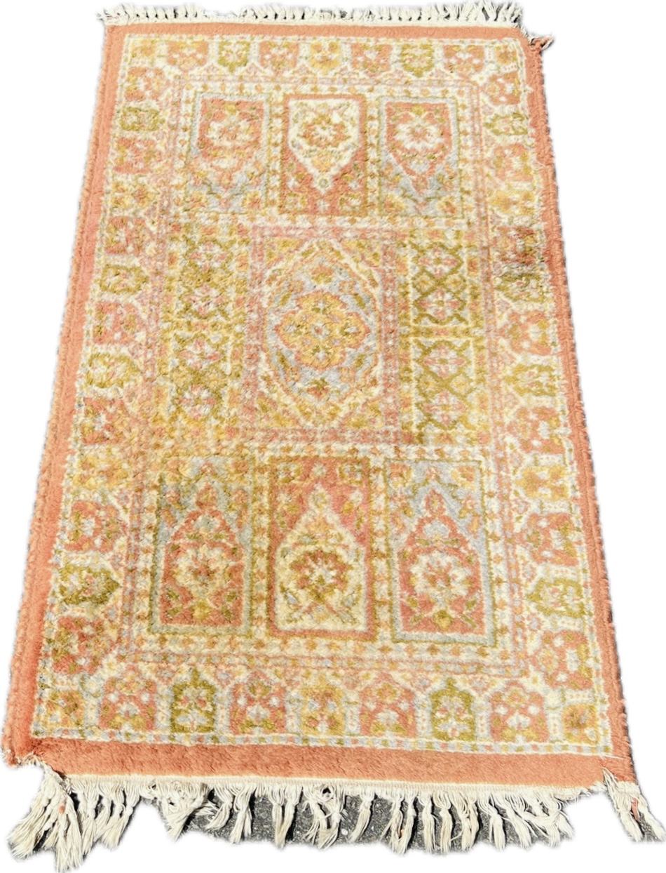 Small Oriental Entry Rug - Roughly 2 Ft X 3 Ft - Wear On Edges #27612 ...