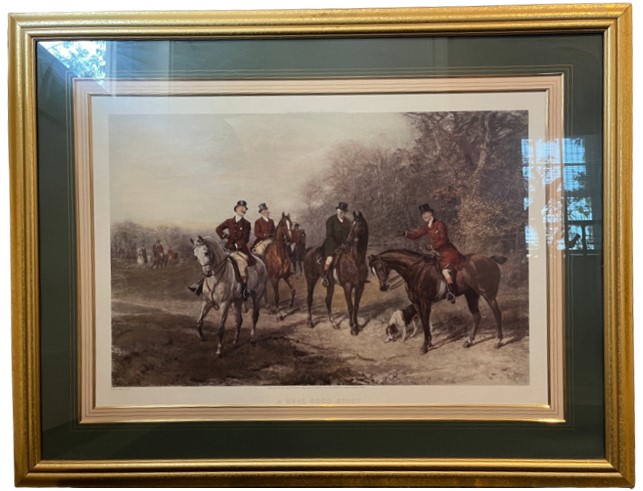 Large Framed Hunt Print #21086 | Auctionninja.com