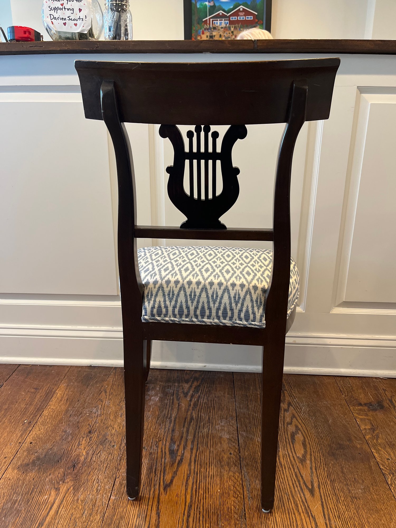 Neoclassical Style Lyre Back Chairs With Splayed Feet #33932 ...