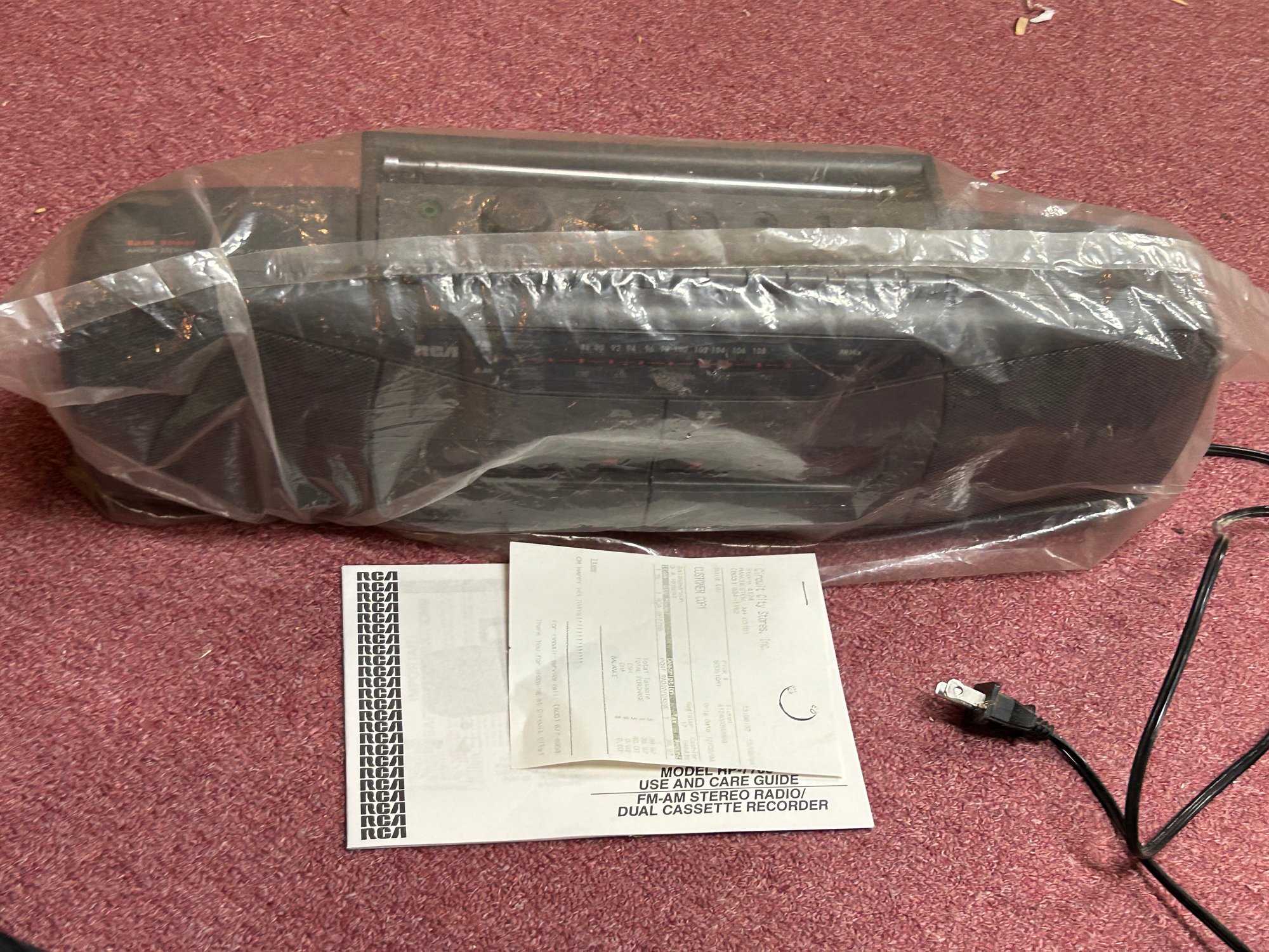 RCA MODEL RP-7768 FM-AM STEREO RADIO DUAL CASSETTE RECORDER #6195 ...