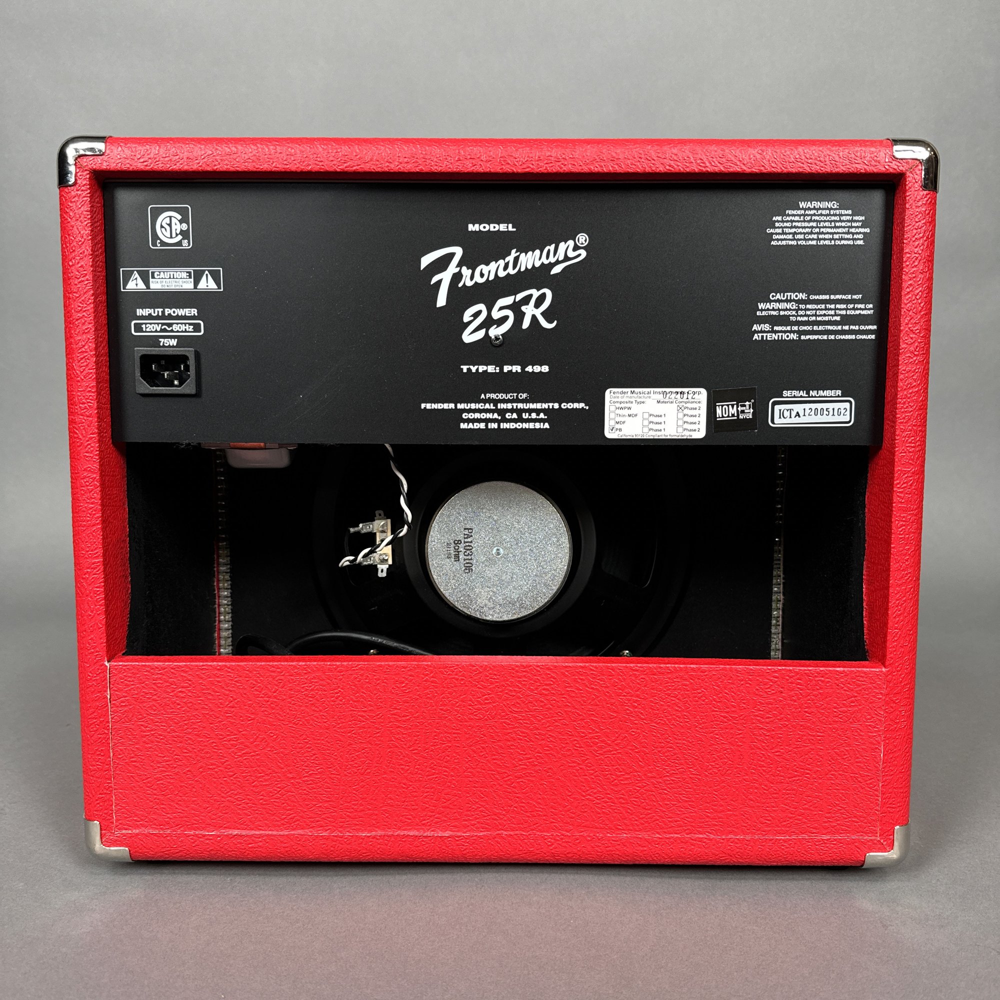 Fender Frontman 25R Red Tolex Amplifier #3423 | Auctionninja.com