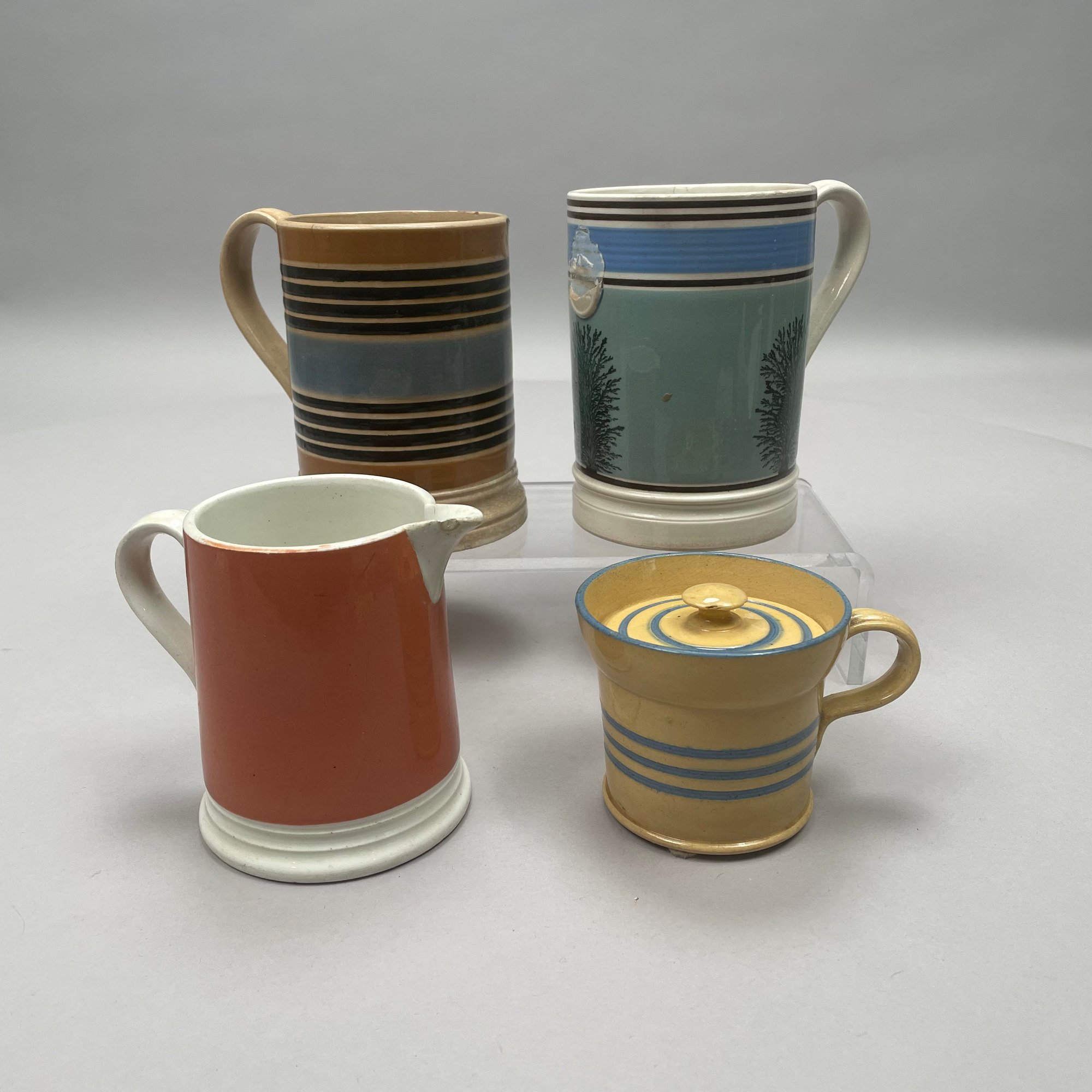 Four Mochaware Slip-Decorated & Dendritic Wares #2916 | Auctionninja.com