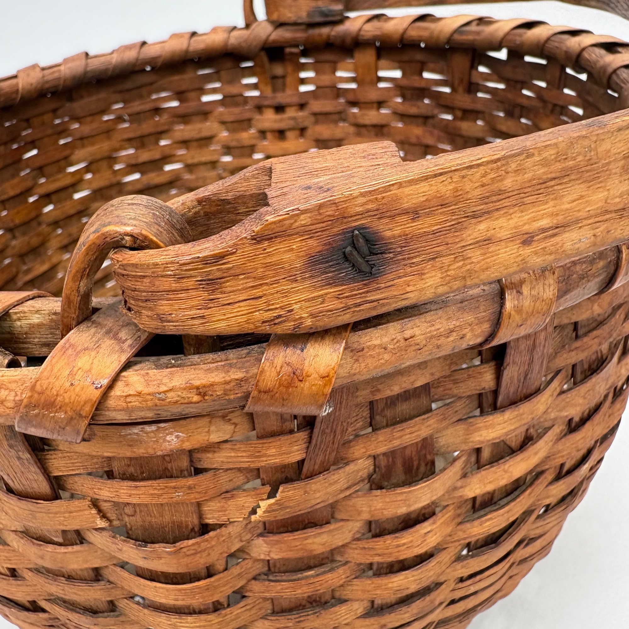 Taghkanic (Taconic) "Bushwacker" Ash, Oak And Maple Basket, Columbia ...