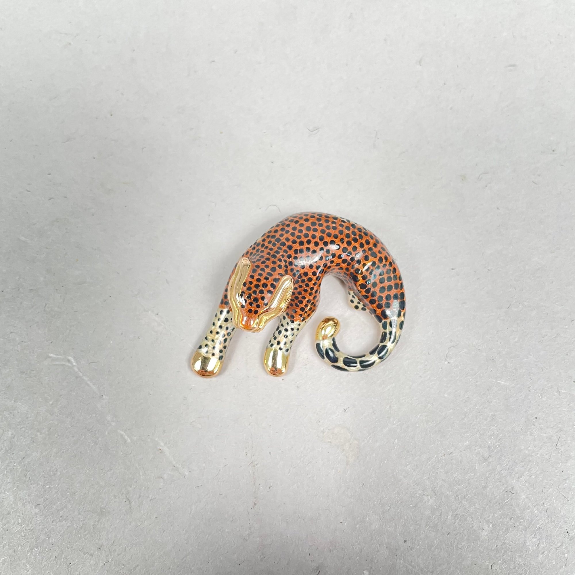SLC 14k Yellow Gold Leopard Pendant & Bracelet #3012 | Auctionninja.com