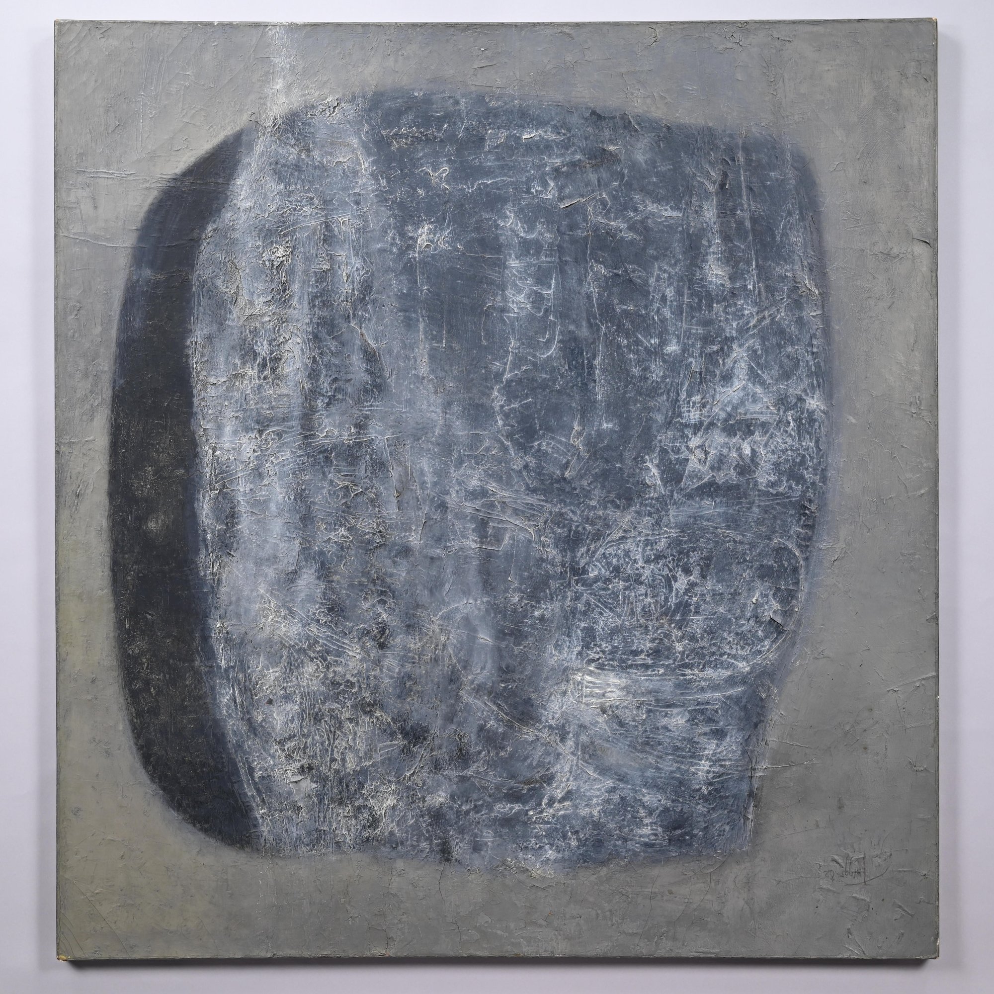 Russell Gould Twiggs - "Composition In Gray," 1962 #4293 | Auctionninja.com