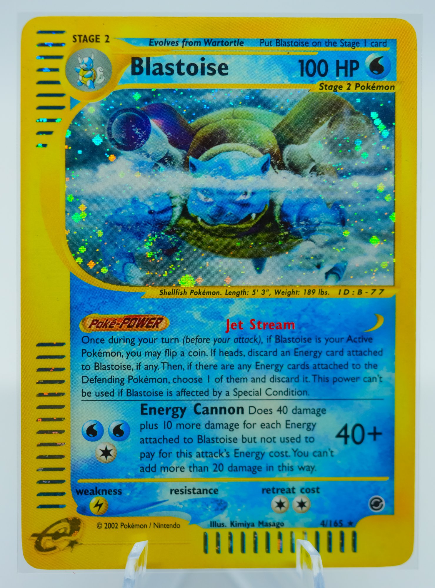 SUPER RARE!!! BLASTOISE EXPEDITION BASE SET E-READER Holographic ...