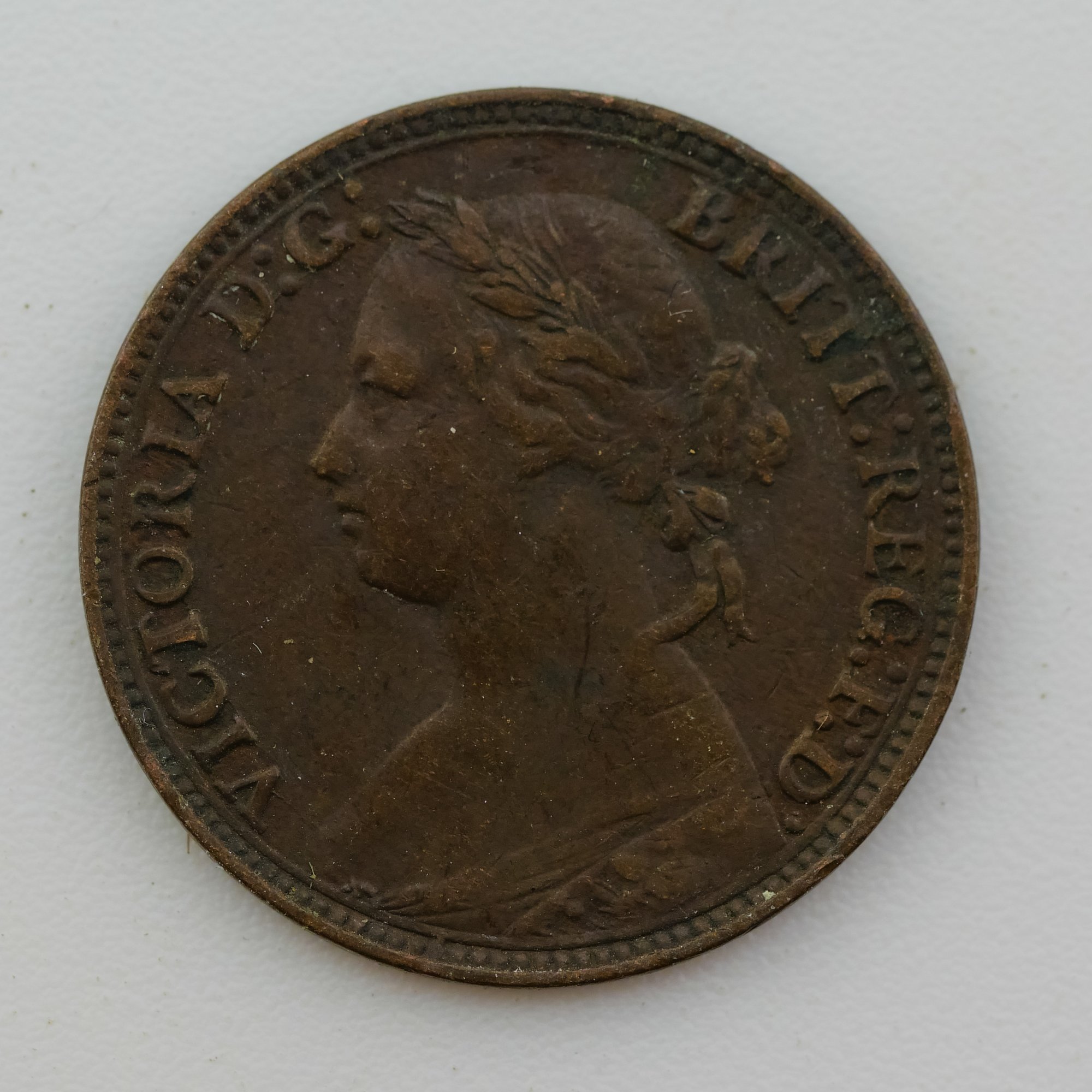 1880 Great Britain Queen Victoria Bronze Farthing Coin!!! #13154 ...