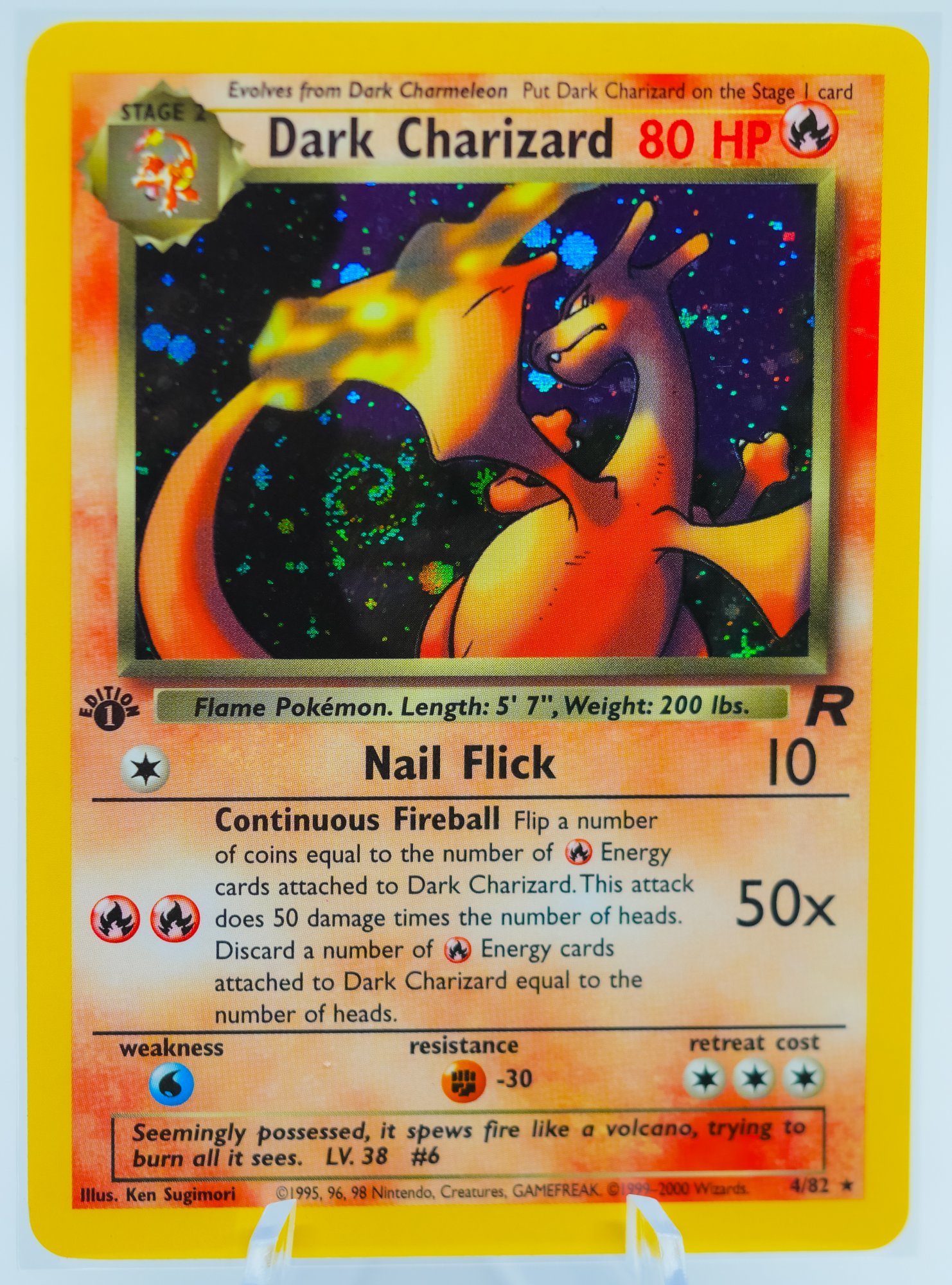 GRAIL!! 1ST ED DARK CHARIZARD Team Rocket Set Holographic Pokemon Card ...