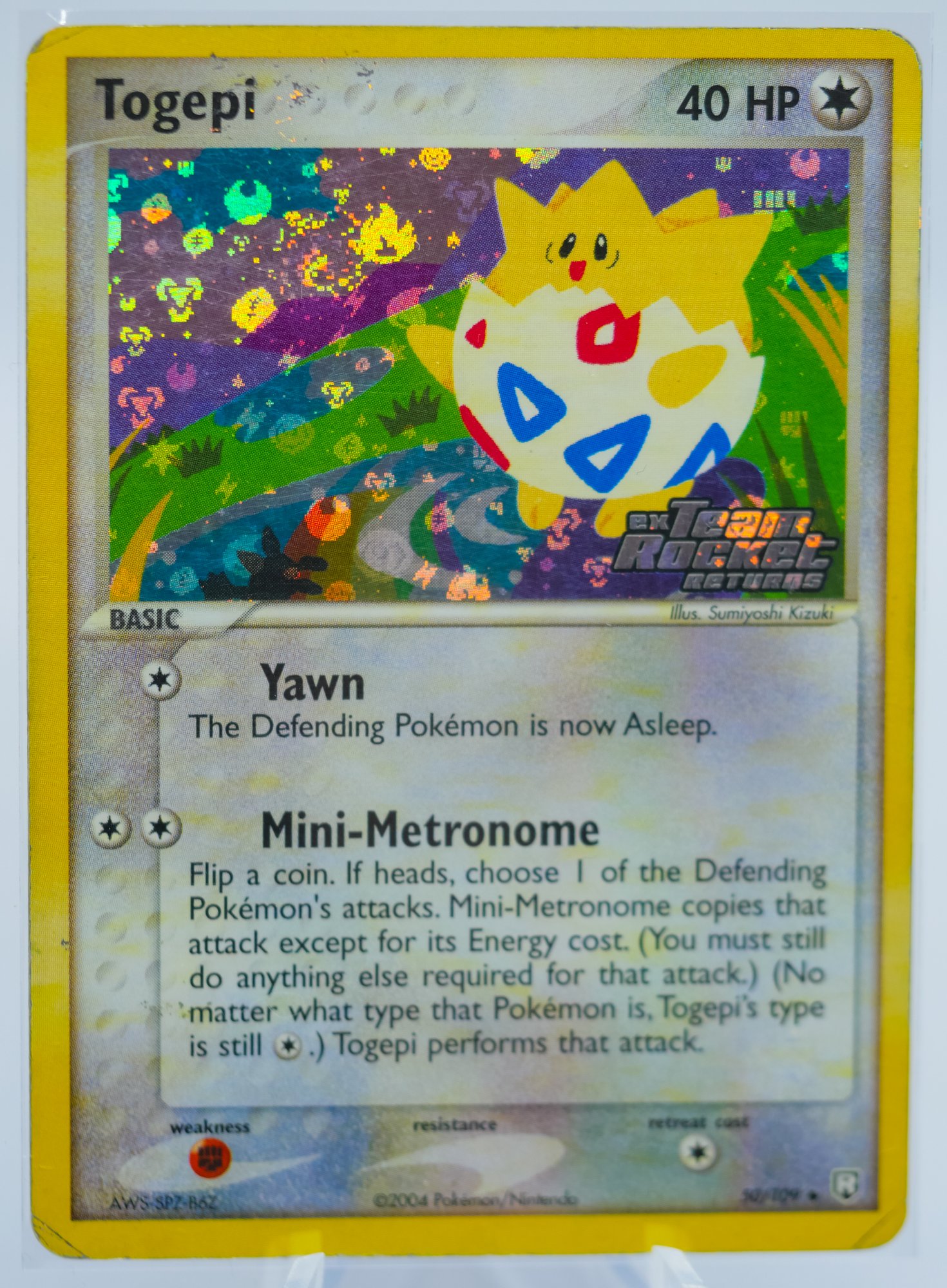 TOGEPI Ex TEAM ROCKET RETURNS Set Holographic Pokemon Card!!! #7256 ...