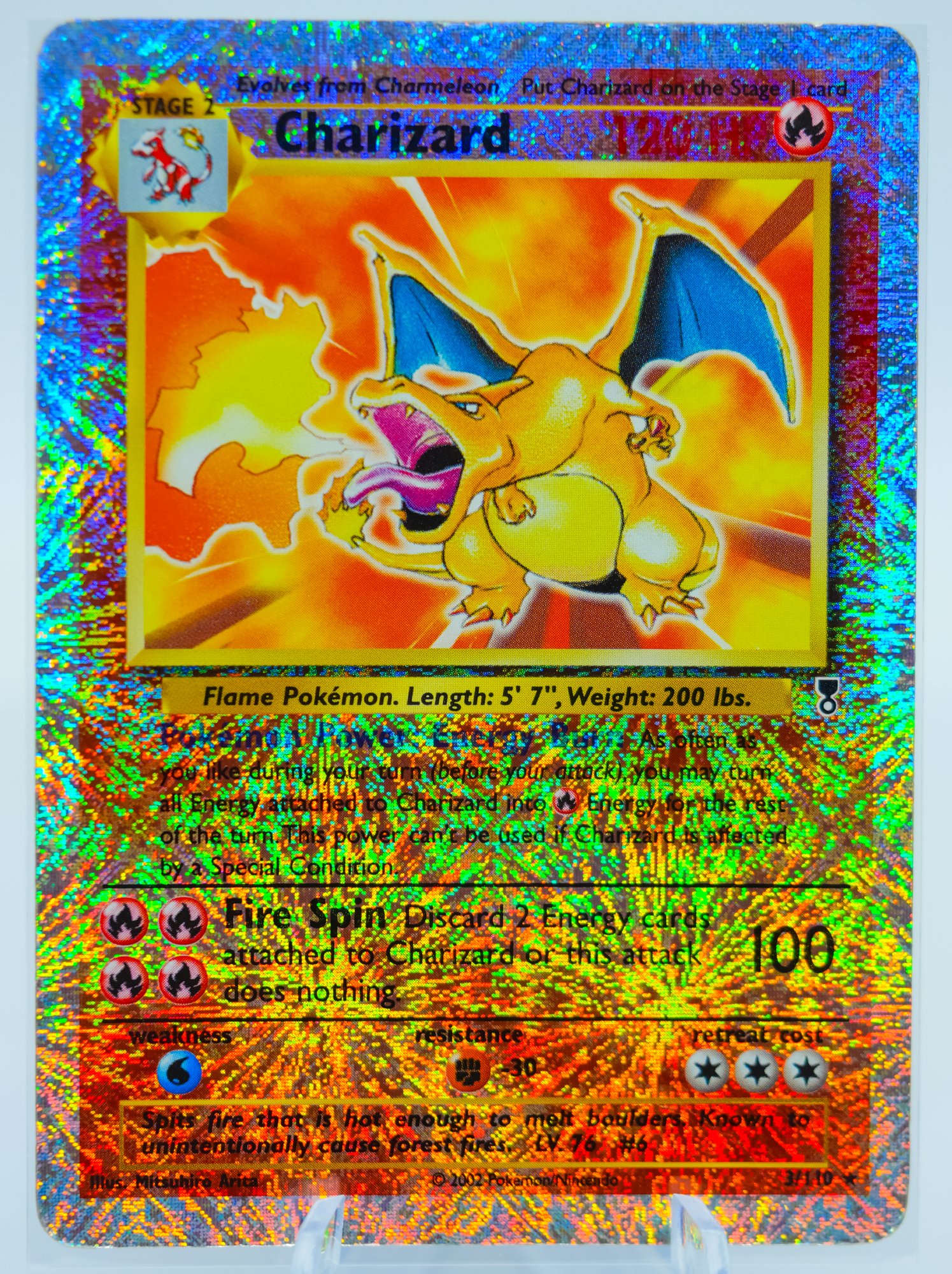 INCREDIBLE CHARIZARD LEGENDARY SET REVERSE HOLOGRAPHIC POKEMON CARD ...