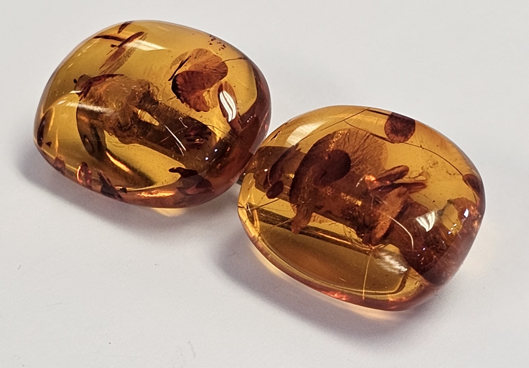 VINTAGE Double AMBER? PIN 2" LONG .80" WIDE 7.6 GR #3894 | Auctionninja.com