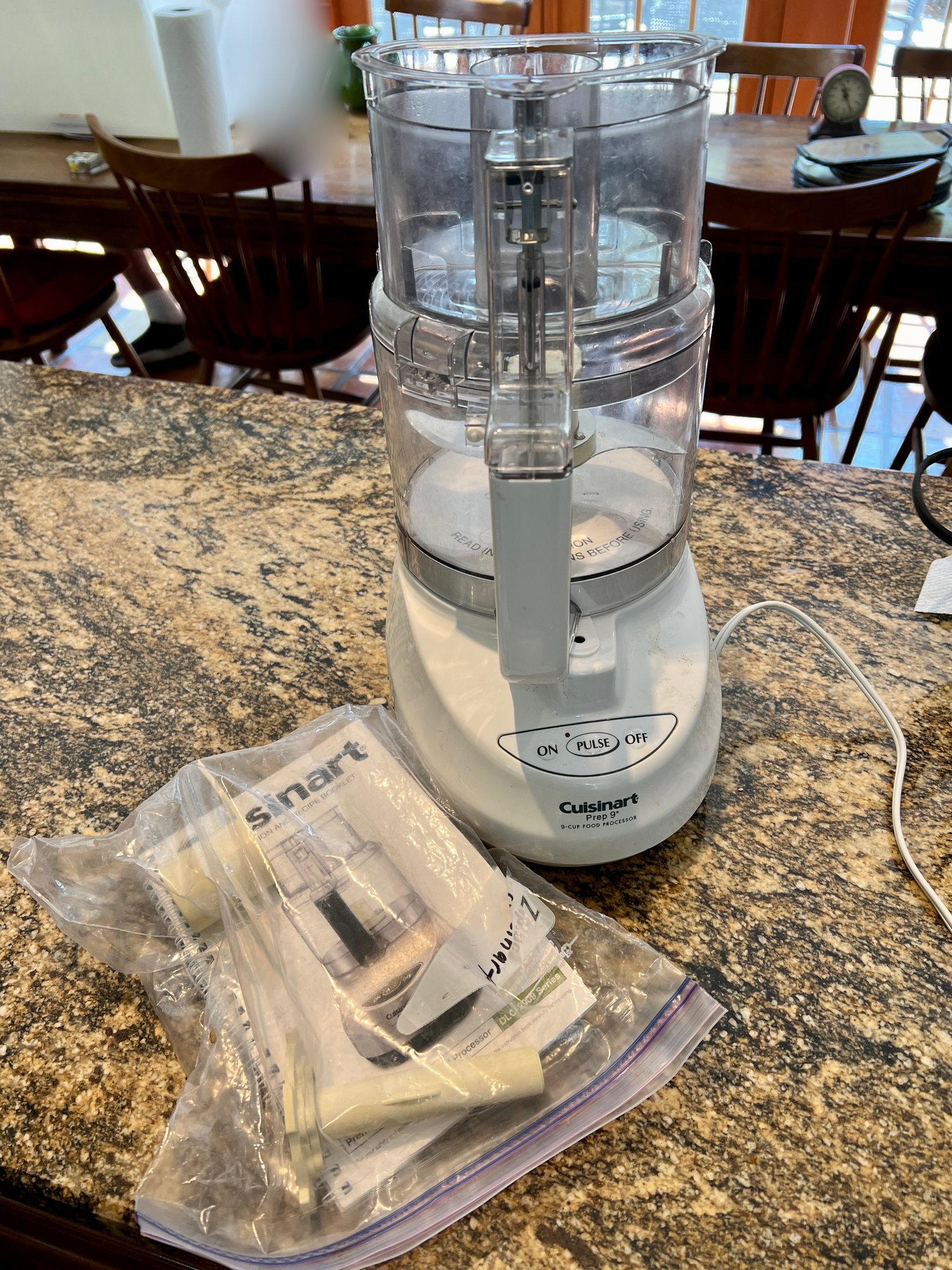 (K) CUISINART PREP 9 FOOD PROCESSOR, WORKING WITH ATTACHMENTS ...