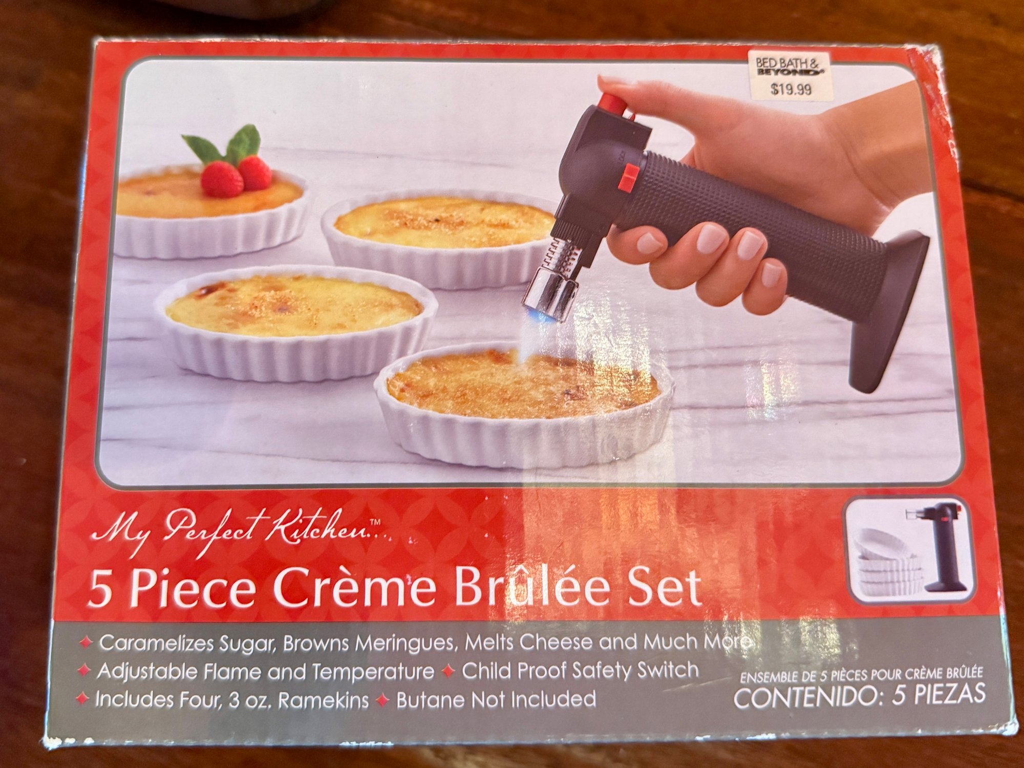 (DR) NEW IN BOX CREME BRULEE 5 PIECE SET WITH TORCH & RAMEKINS #27111 ...