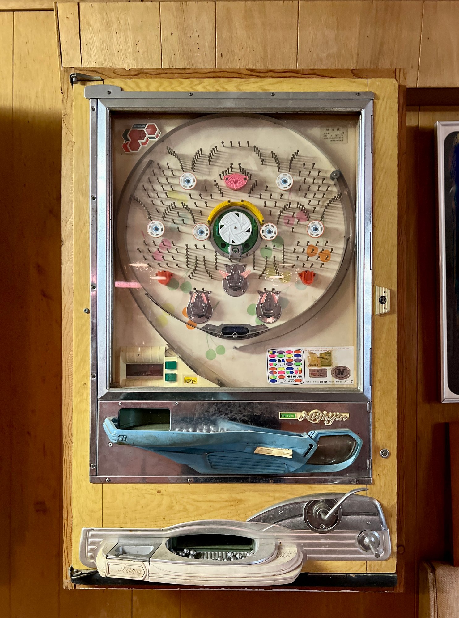 (B) VINTAGE NISHIJIN PACHINKO GAME JAPAN, WALL MOUNTED PINBALL MACHINE ...