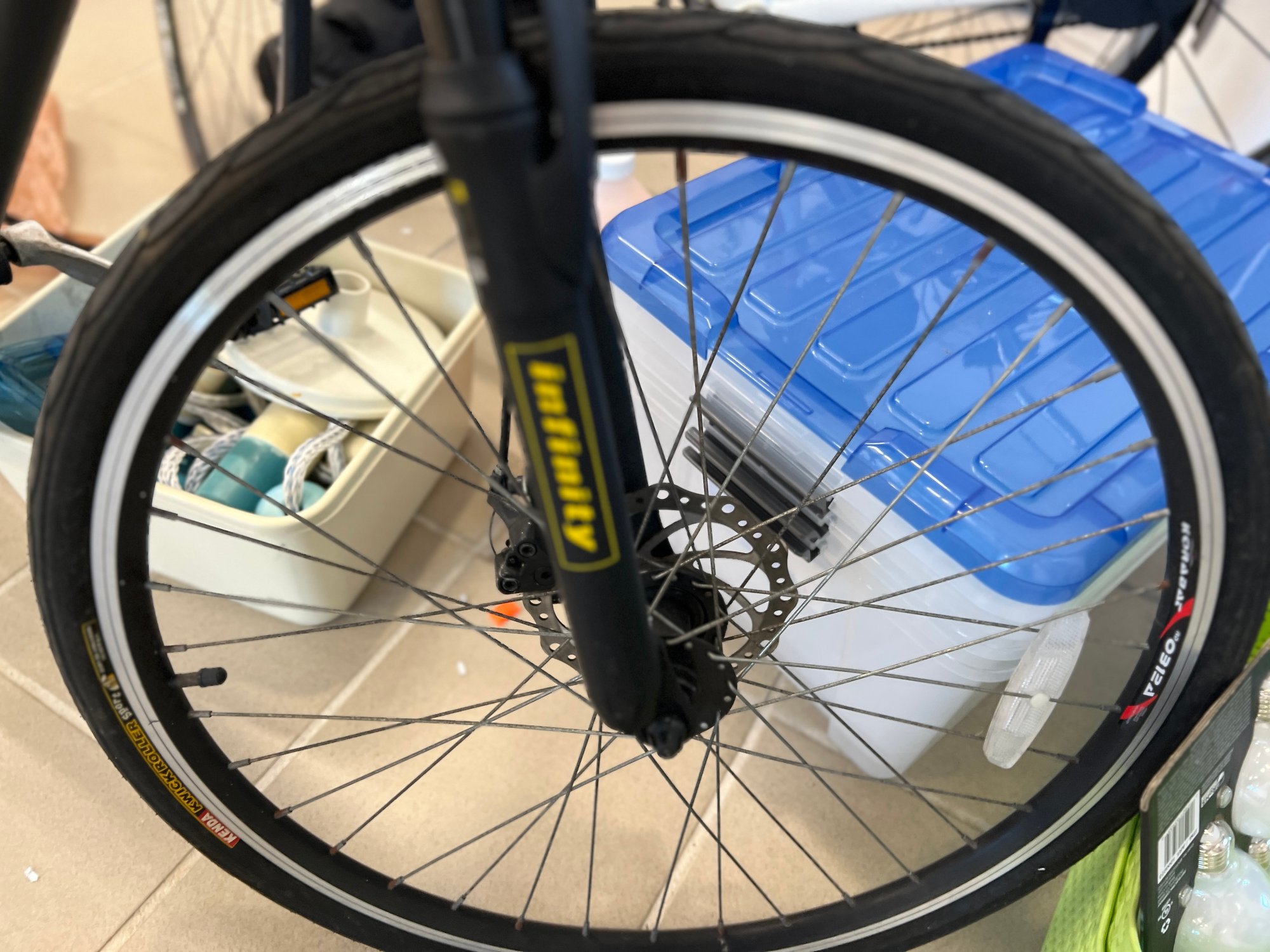 (GAR) INFINITY CYCLE WORKS SWIFT BLACK HYBRID BICYCLE - ALUMINUM 6061 - TIRES WILL NEED AIR ...