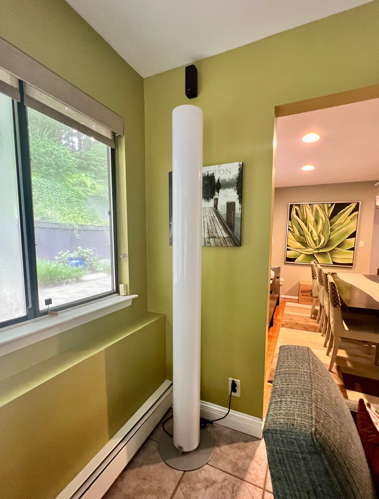 (DEN) FAB MODERNIST WHITE PLEXIGLASS COLUMN FLOOR LIGHT "CASTIGLIONI ...