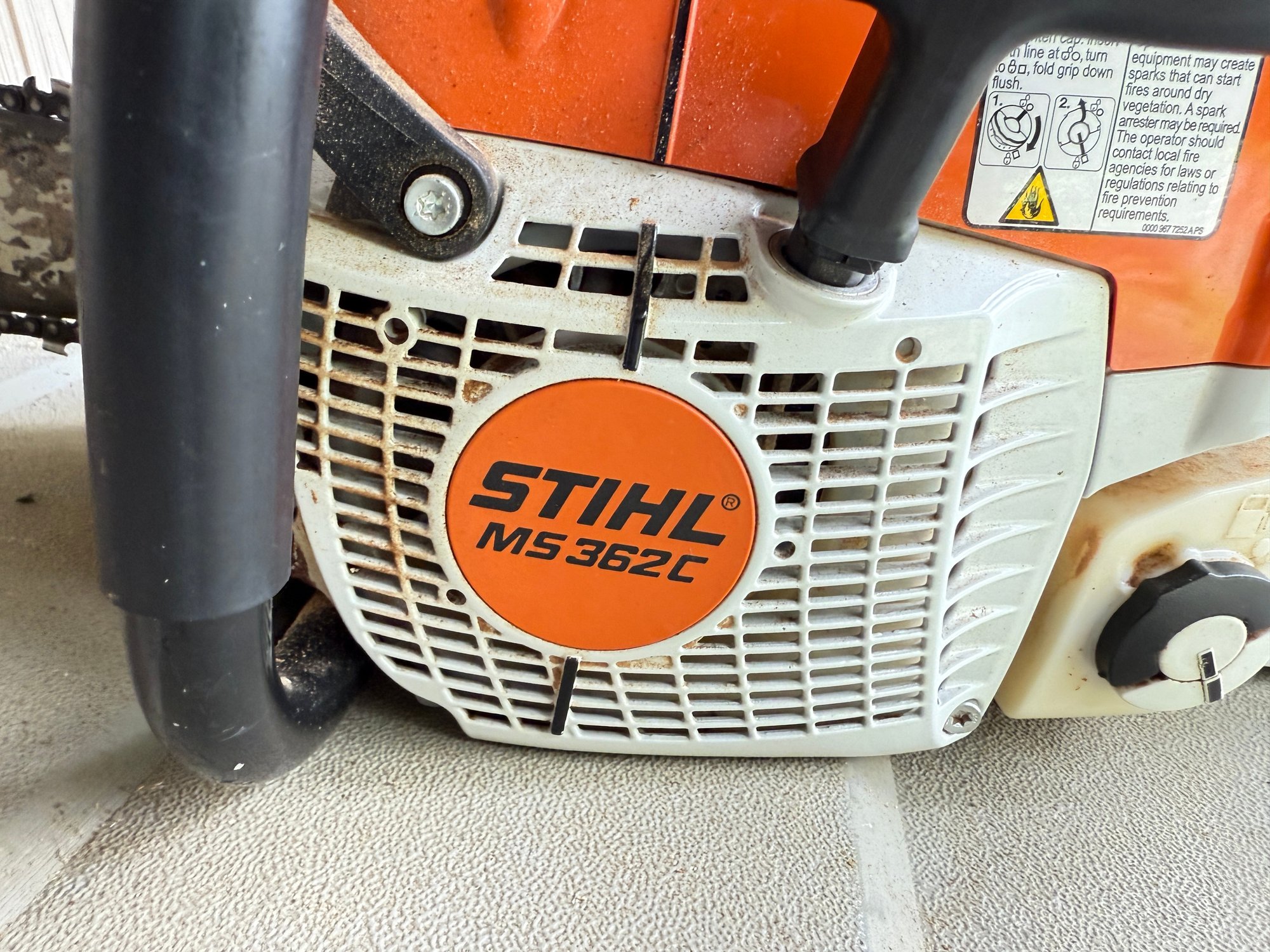 (GT-2) PRE OWNED STIHL GAS POWERED CHAIN SAW-MS362C WITH CASE AS SHOWN ...