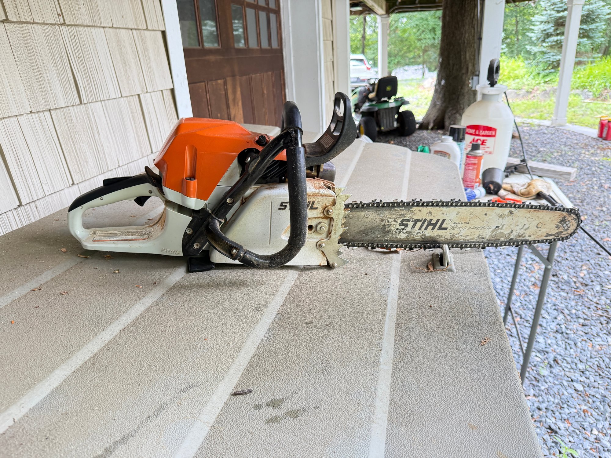 (GT-2) PRE OWNED STIHL GAS POWERED CHAIN SAW-MS362C WITH CASE AS SHOWN ...