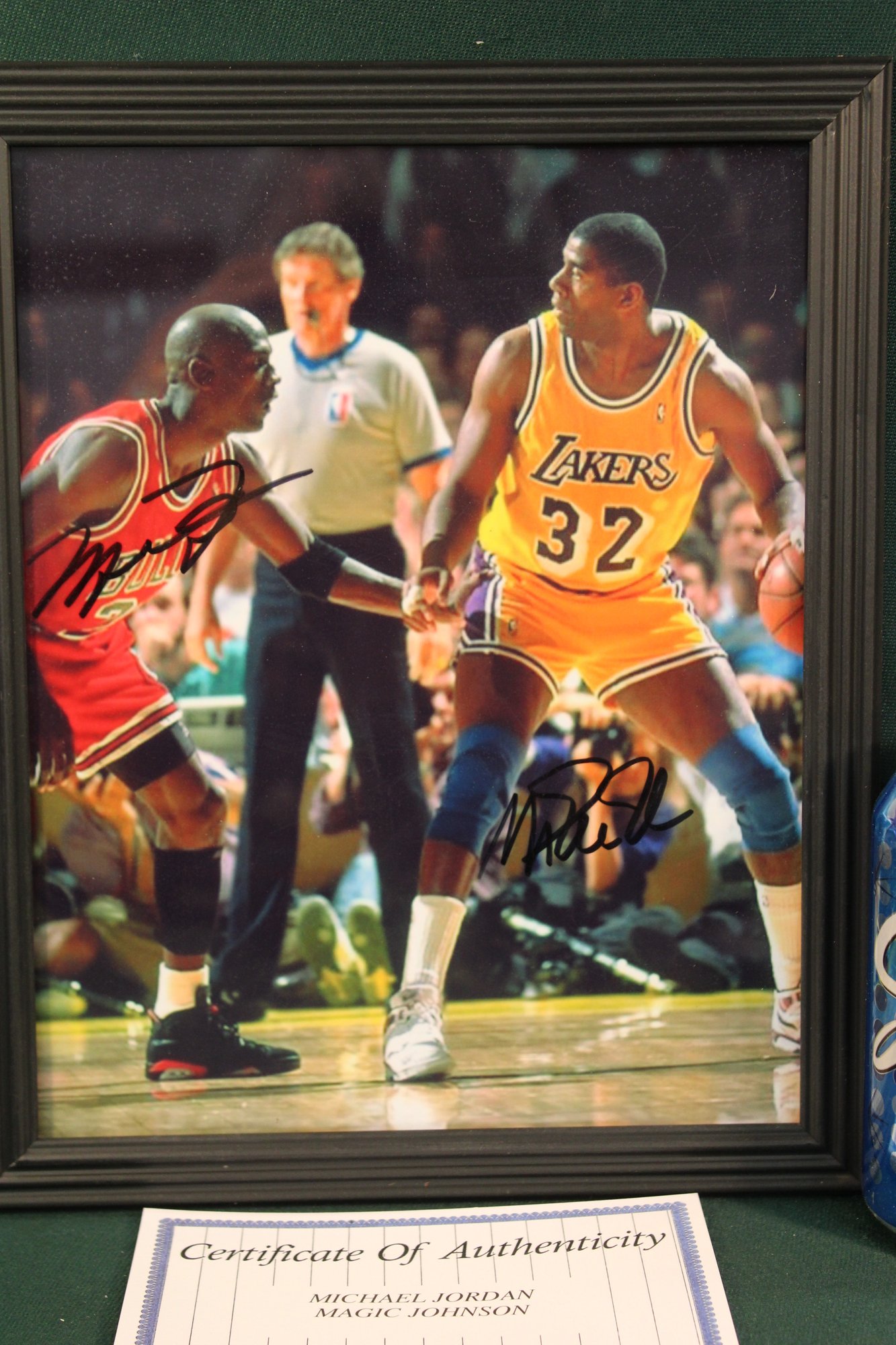 Michael Jordan/Magic Johnson Signed Photo, 8x10" Framed, (Unverified ...