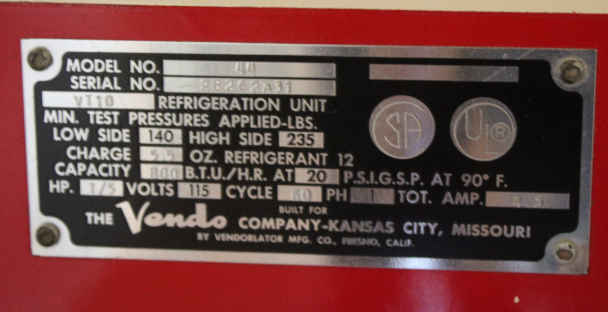 Working Coin Operated Model Vendo 44 Coca Cola Vending Machine, 1950s ...