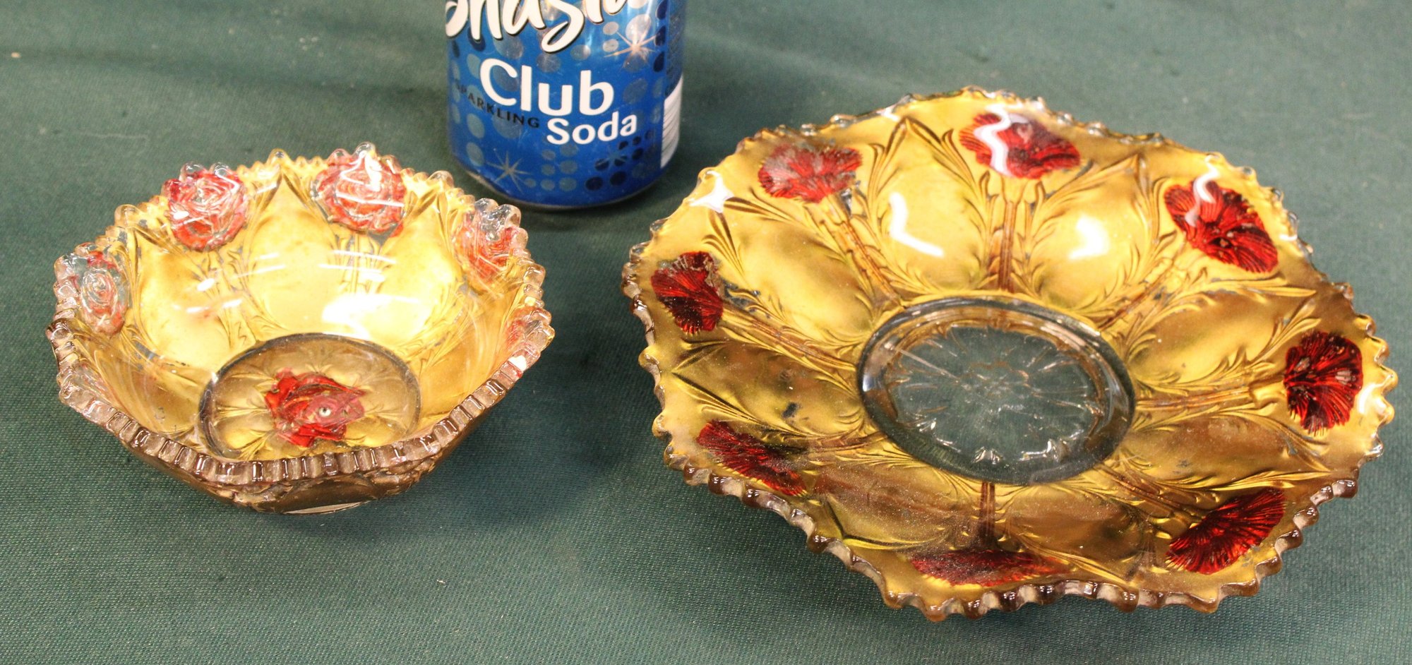 Goofus Glass Bowl & Plate (254) #19201 | Auctionninja.com