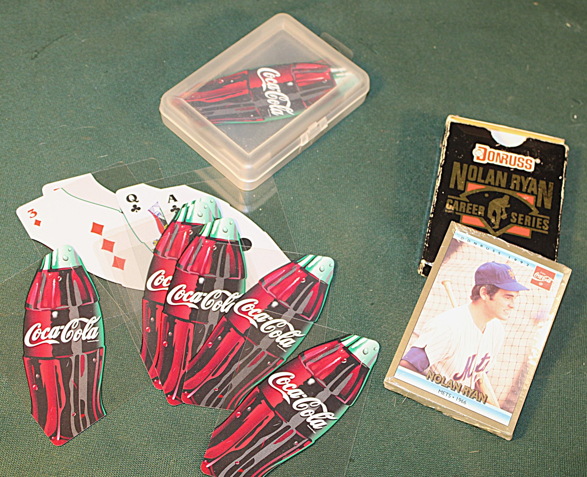 Coca Cola Playing Cards In Case & Coca Cola Sealed Nolan Ryan Career ...