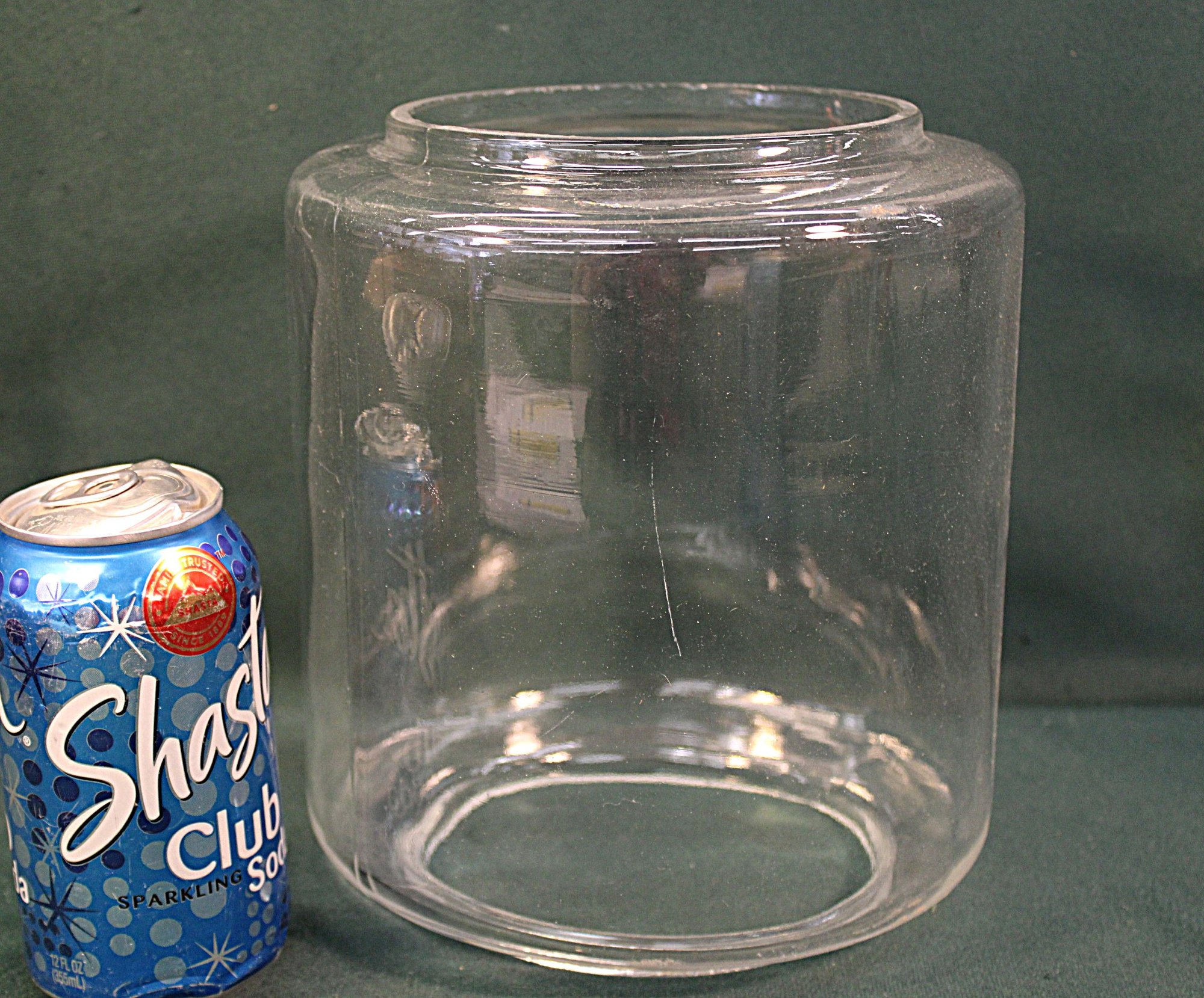 Clear Glass Vending Machine Cylinder W/ 5" Opening Top & Bottom, 8"H ...