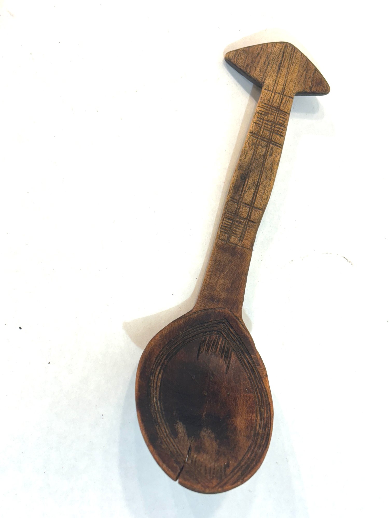 Native American Wood Spoon #2168 | Auctionninja.com