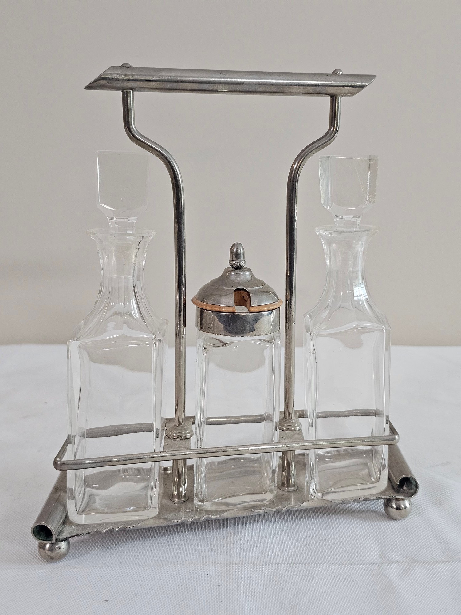 Antique Art Deco 3 Piece Condiment Canister Set #1978 | Auctionninja.com