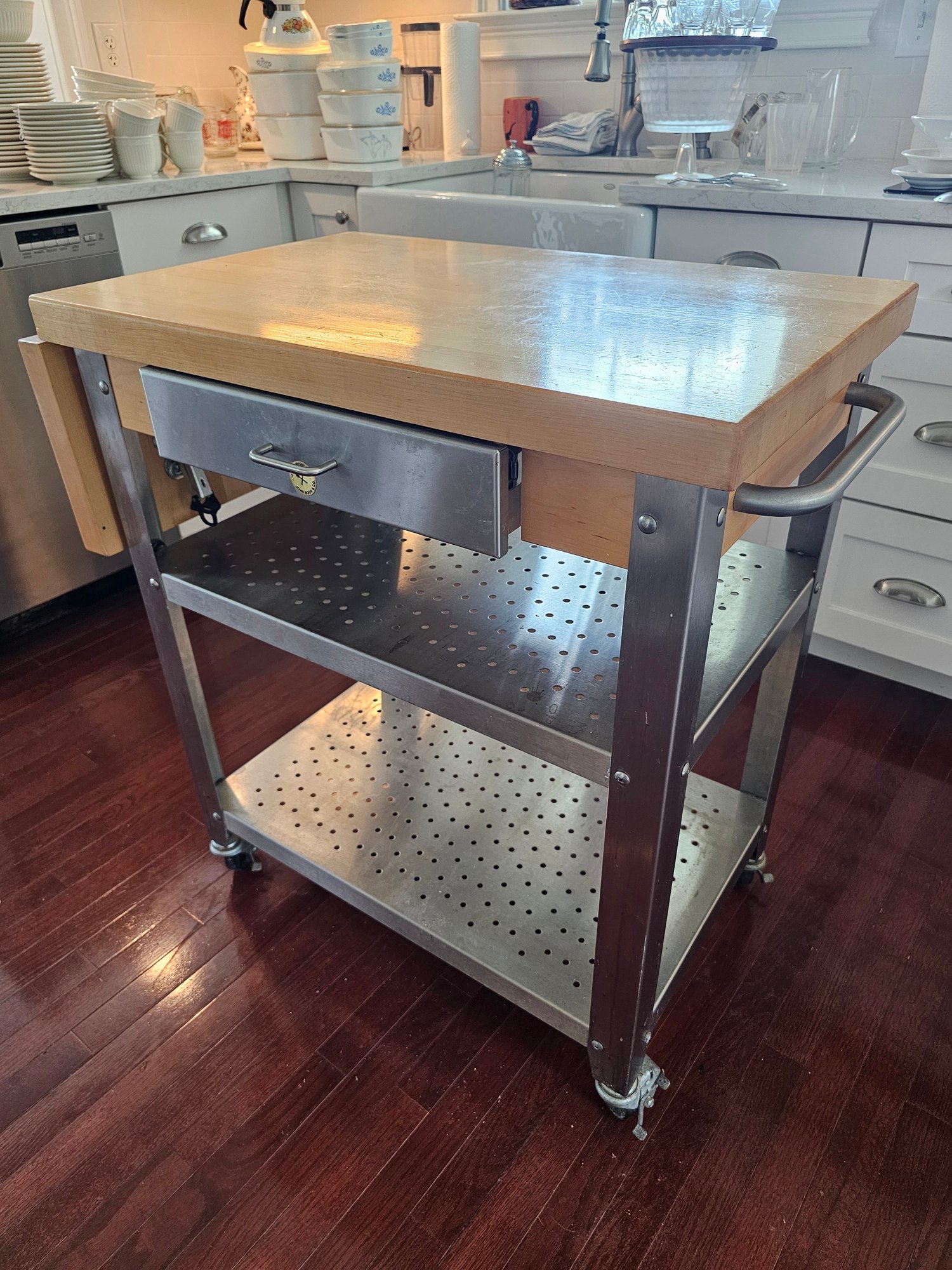 John Boos & Co. Maple Cucina Elegant Kitchen Butchers Block Cart ...