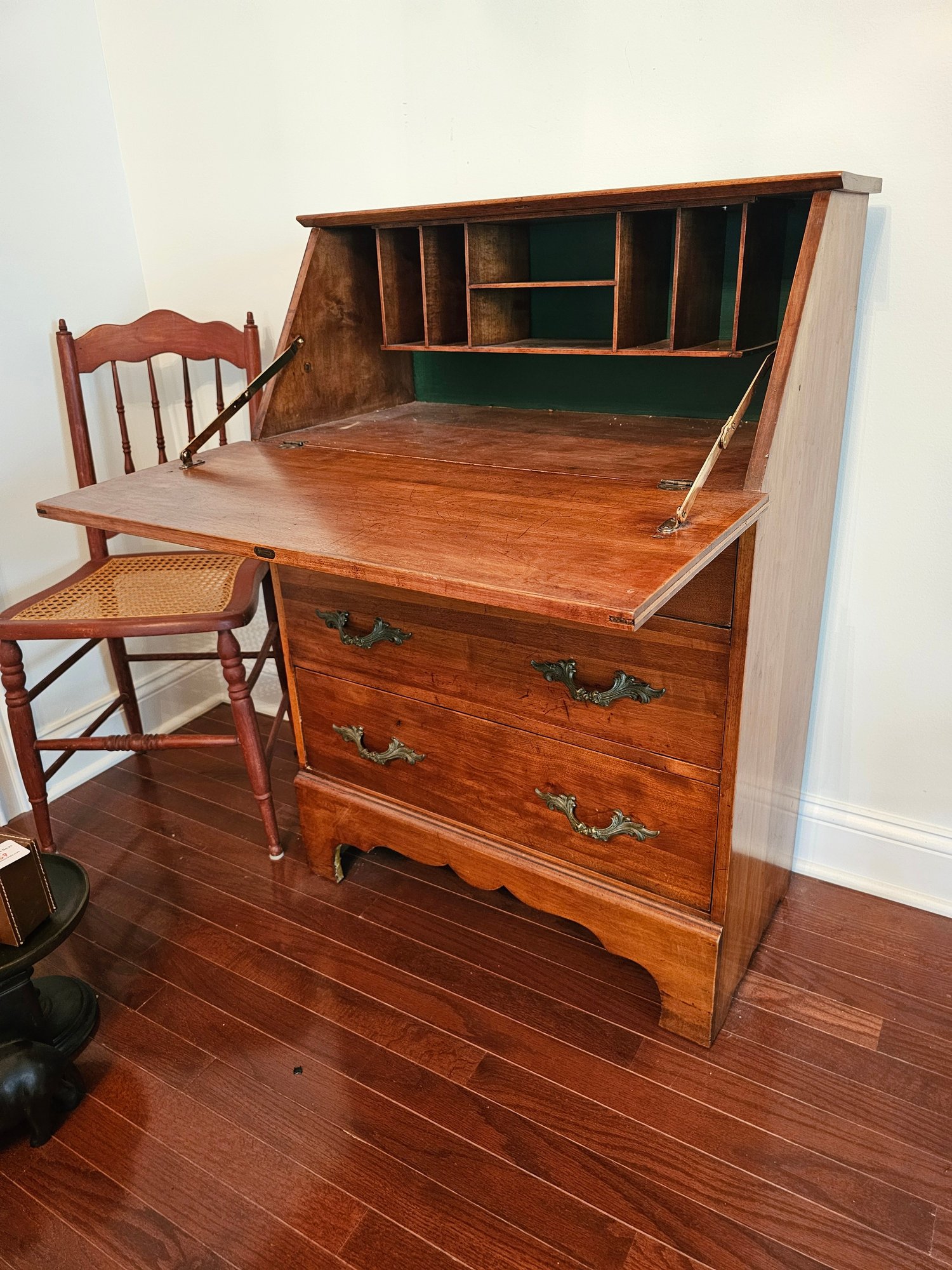 Antique Drop Front Secretary Desk #2164 | Auctionninja.com