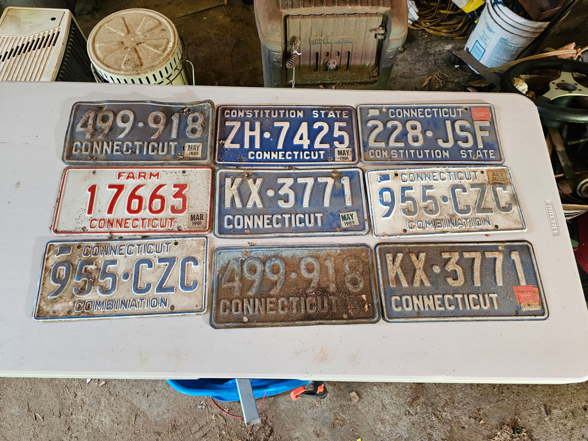 9 Vintage Connecticut License Plates #3415 | Auctionninja.com