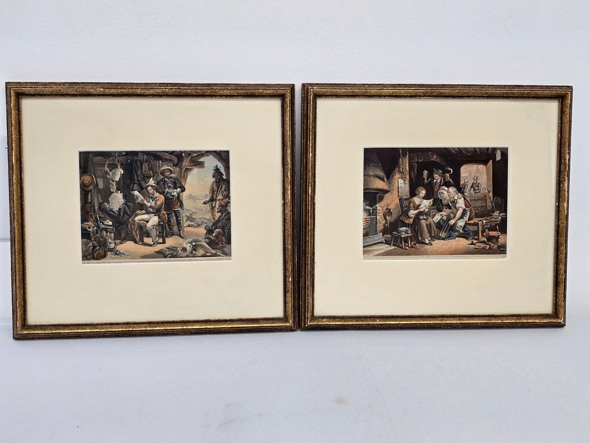 Pair Of 19th C. George Baxter Colour Lithographs / Baxter Prints #4916 ...