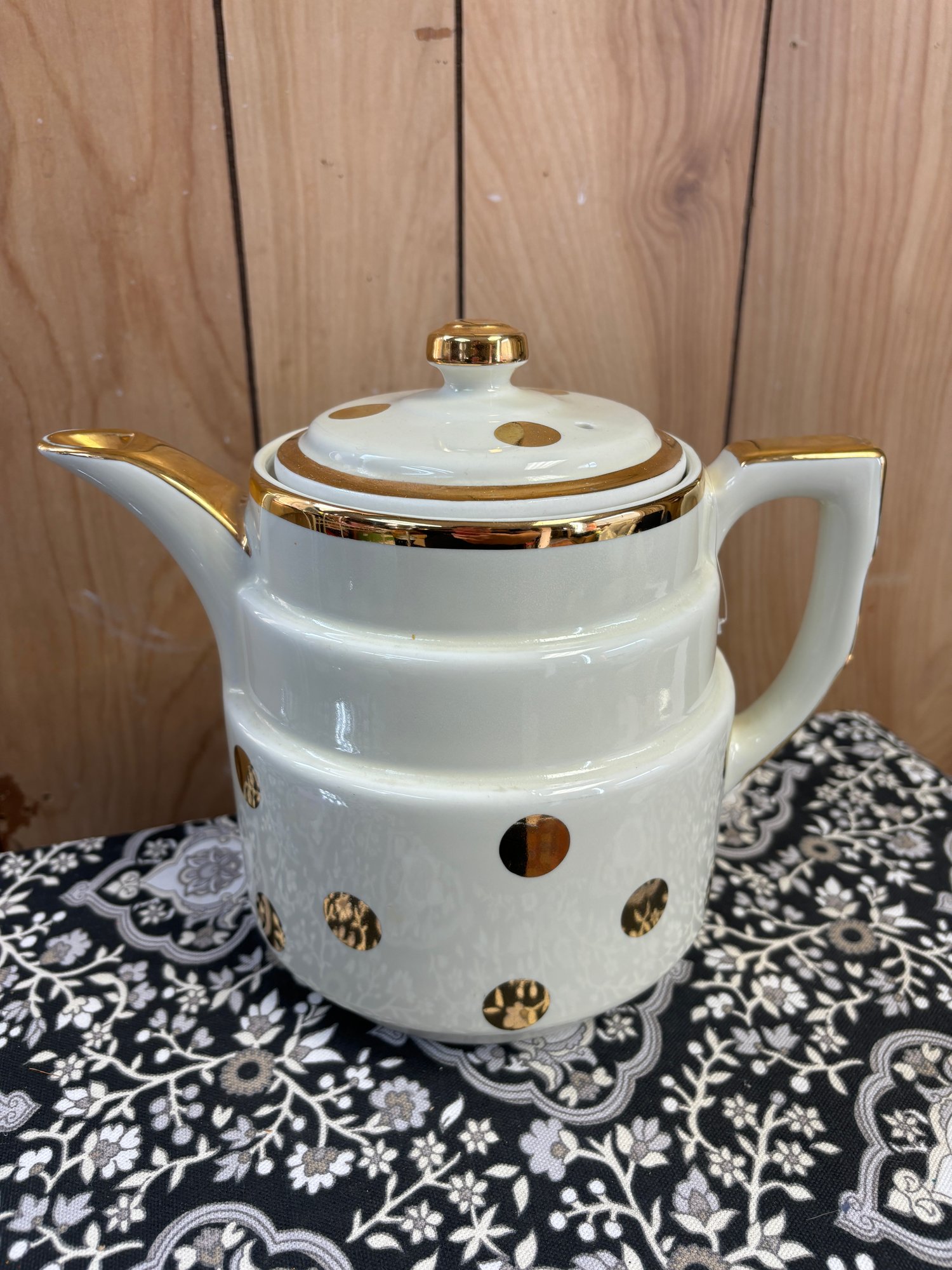 Phenomenal Hall Superior Kitchenware Gold Polka Dot Drip Coffee Pot ...