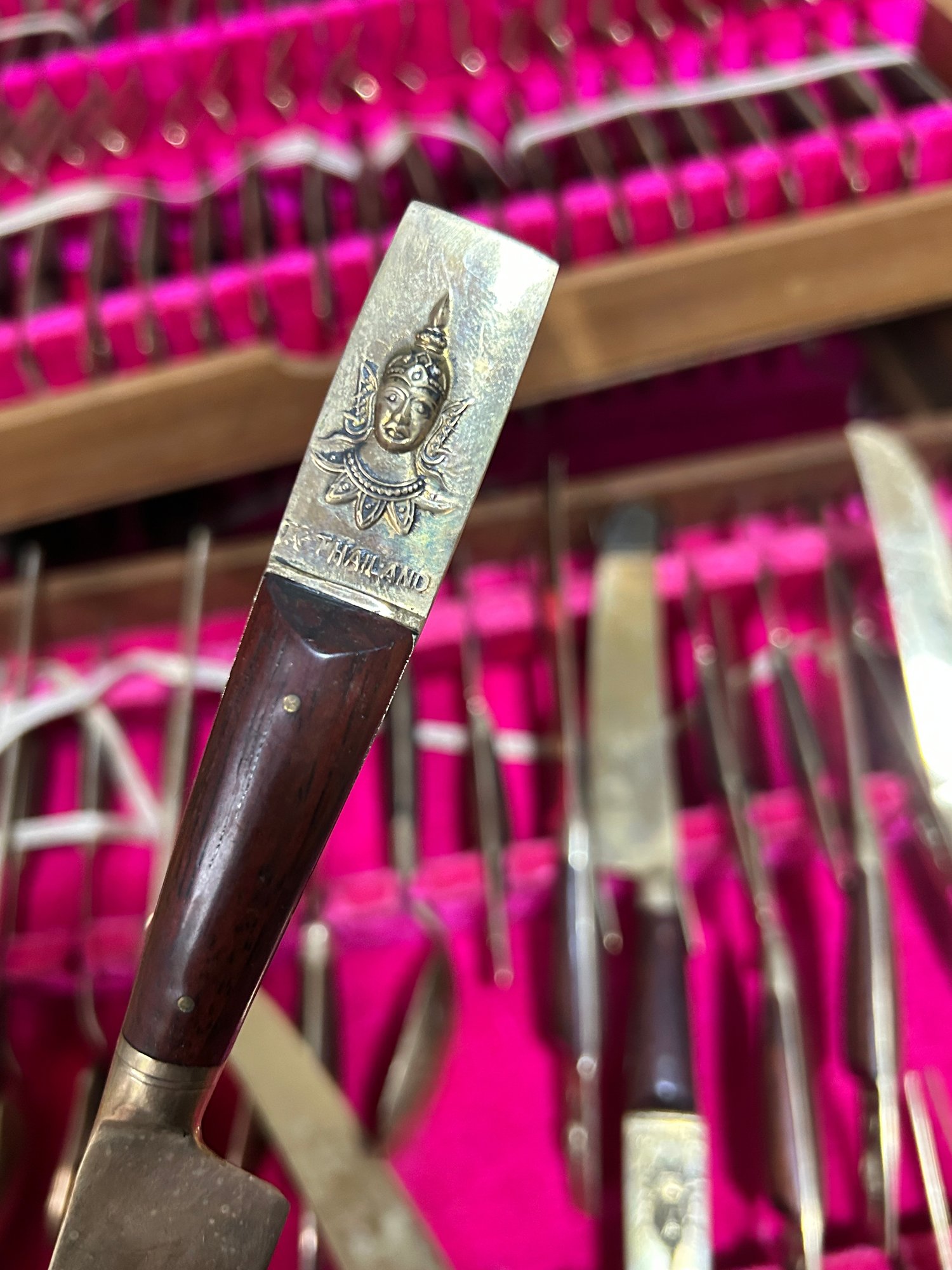 Incredible Circa 1950 Mid-Century Modern Brass Rosewood Thai Siam ...
