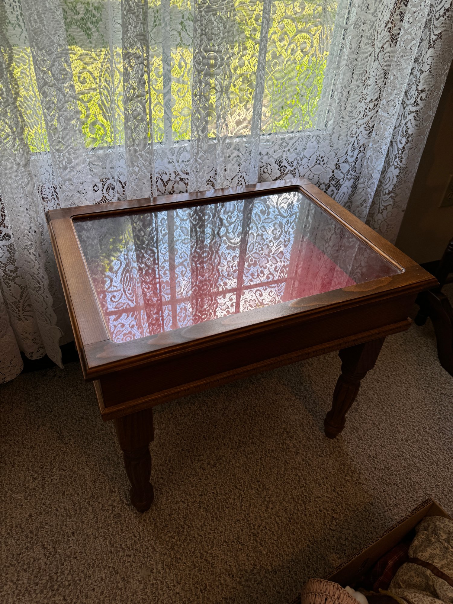 Antique Shadow Box Table #16781 | Auctionninja.com