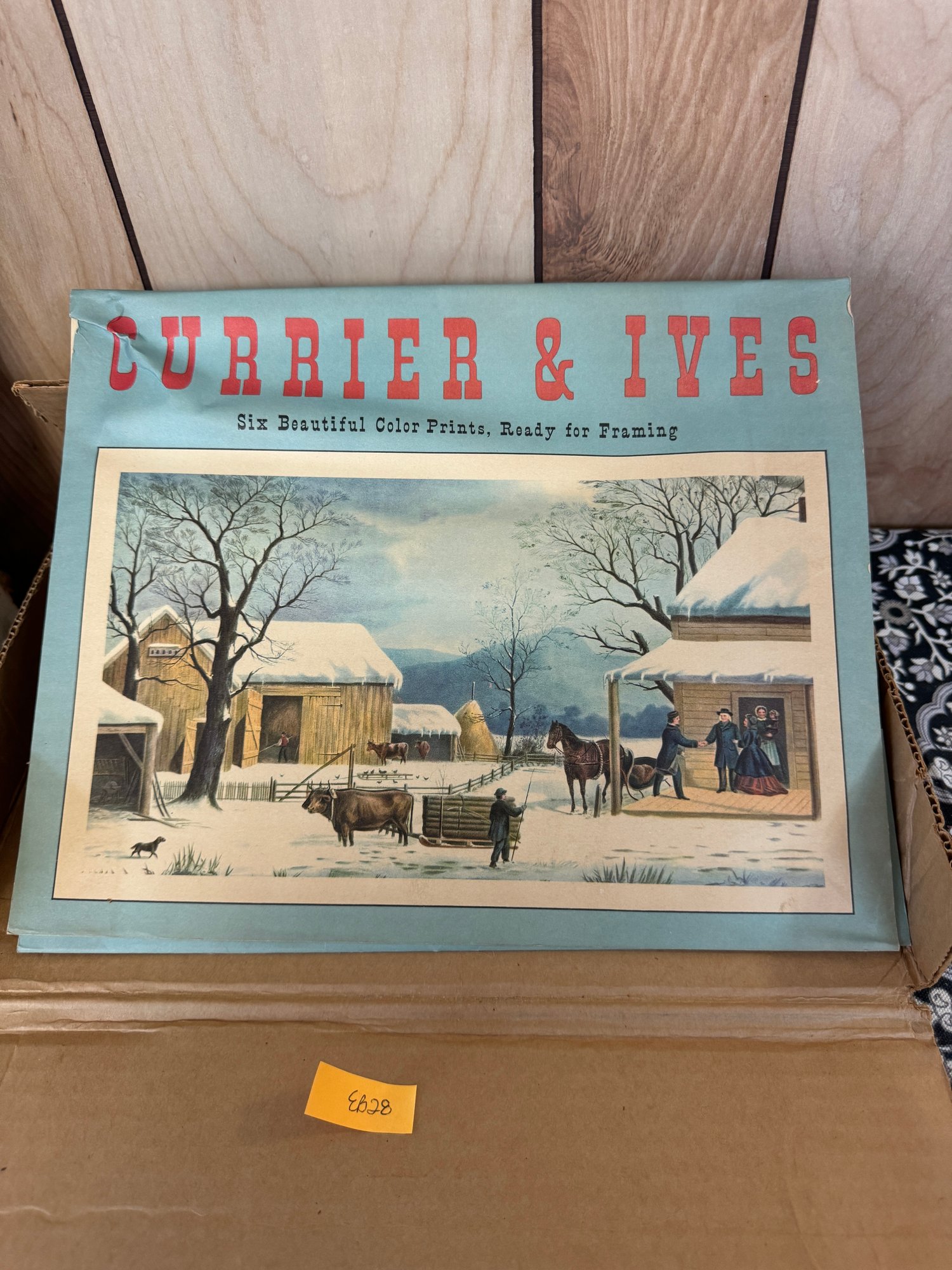 Vintage Currier & Ives - Six Beautiful Color Prints, Ready For Framing ...