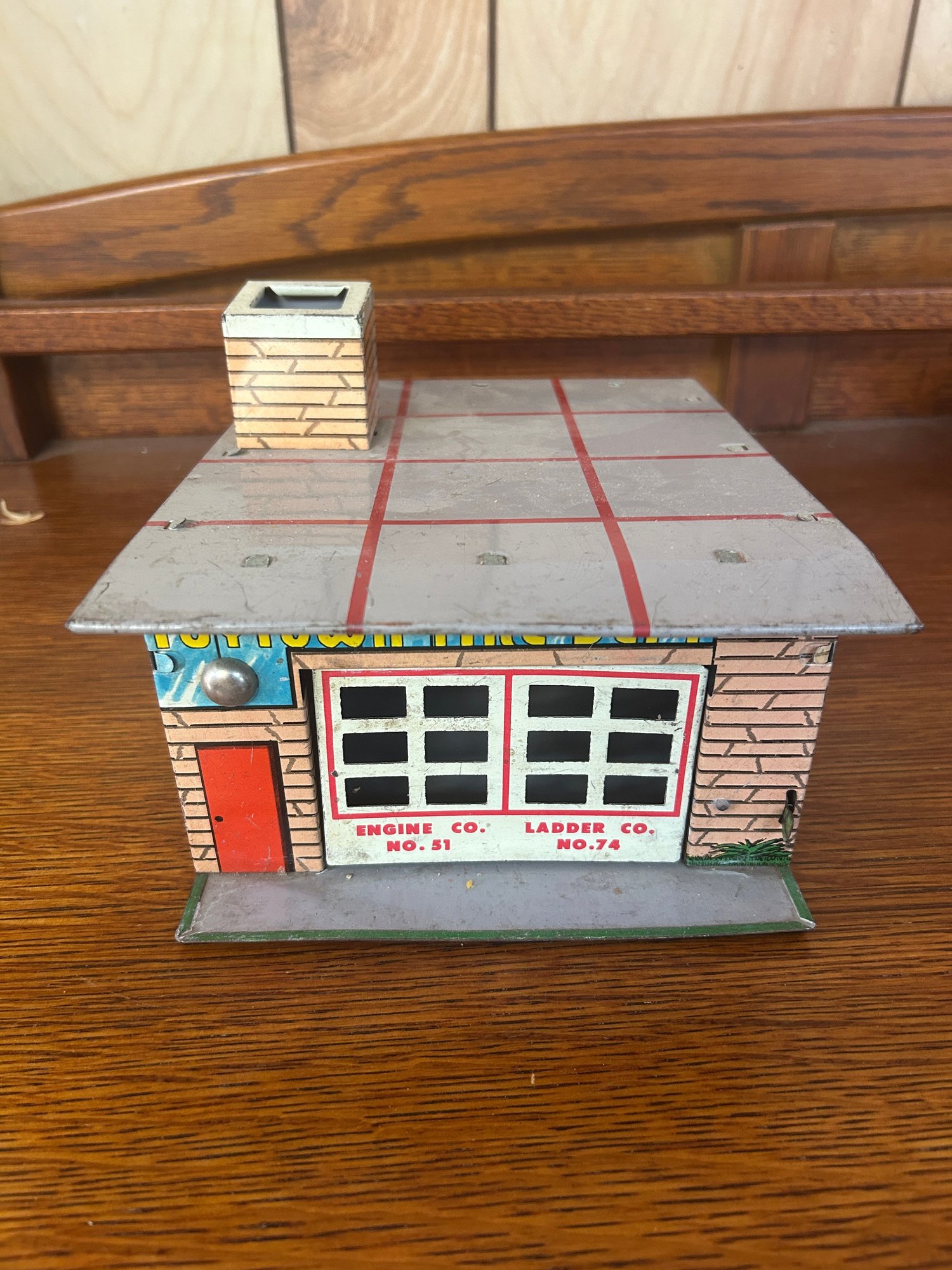 Vintage 1950's Wyandotte Fire Dept. Tin Metal Building Toy #38358 ...