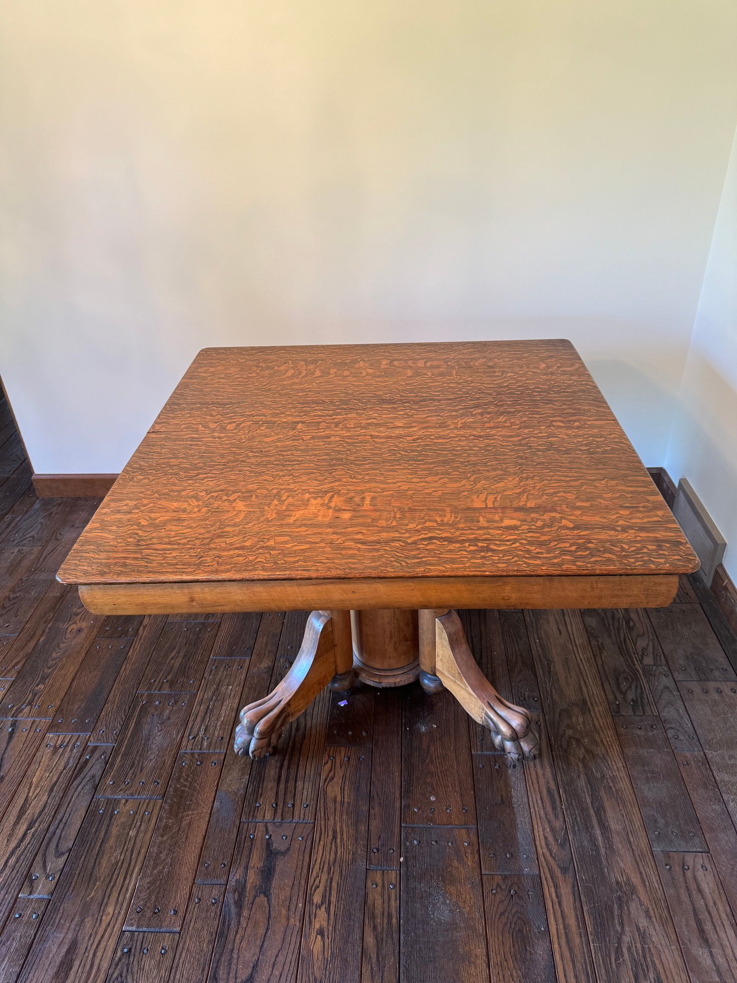 Antique Tiger Oak Square Table #20711 | Auctionninja.com