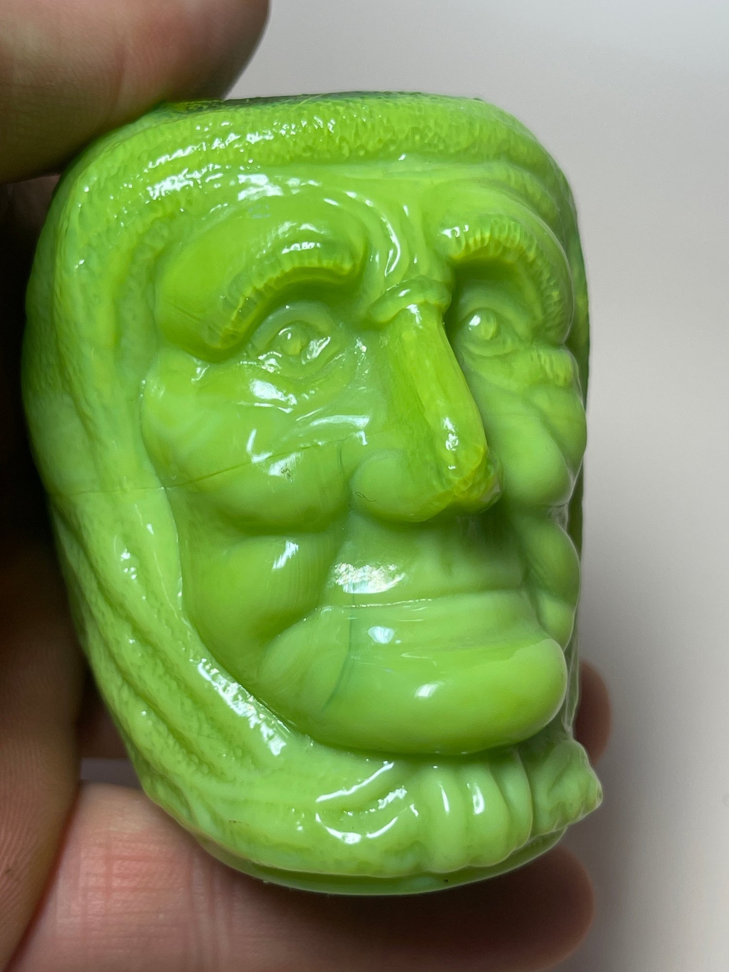 Rare Greentown Nile Green Witch Head Victorian Toothpick Holder #39790 ...