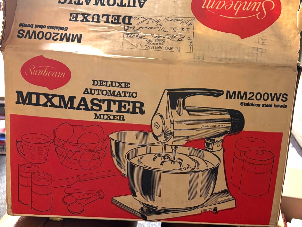 Vintage Sunbeam Mixmaster Standing Kitchen Mixer - With Original Box ...